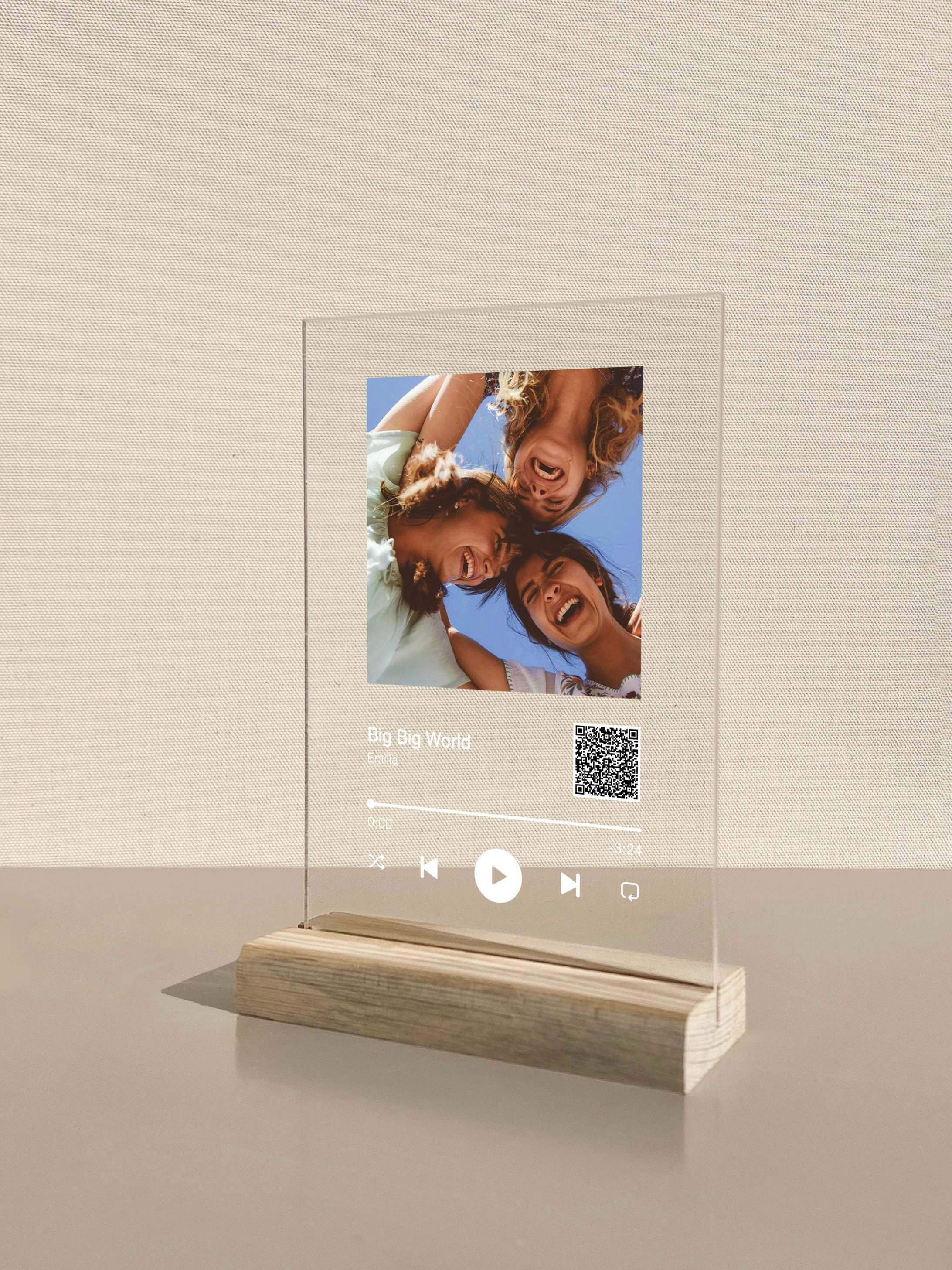 Personalized Music Plaque With Scannable QR Code, Album Cover With ...