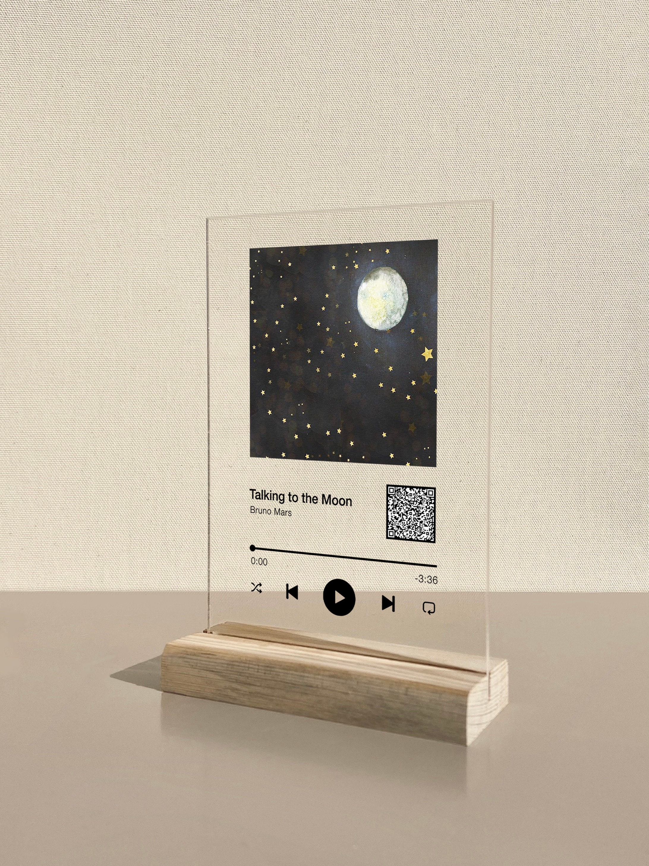 Personalized Music Plaque With Scannable QR Code, Album Cover With ...