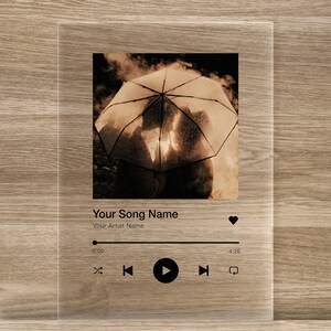 Custom Album Cover Plaque, Table Top Transparent Decoration, Custom ...