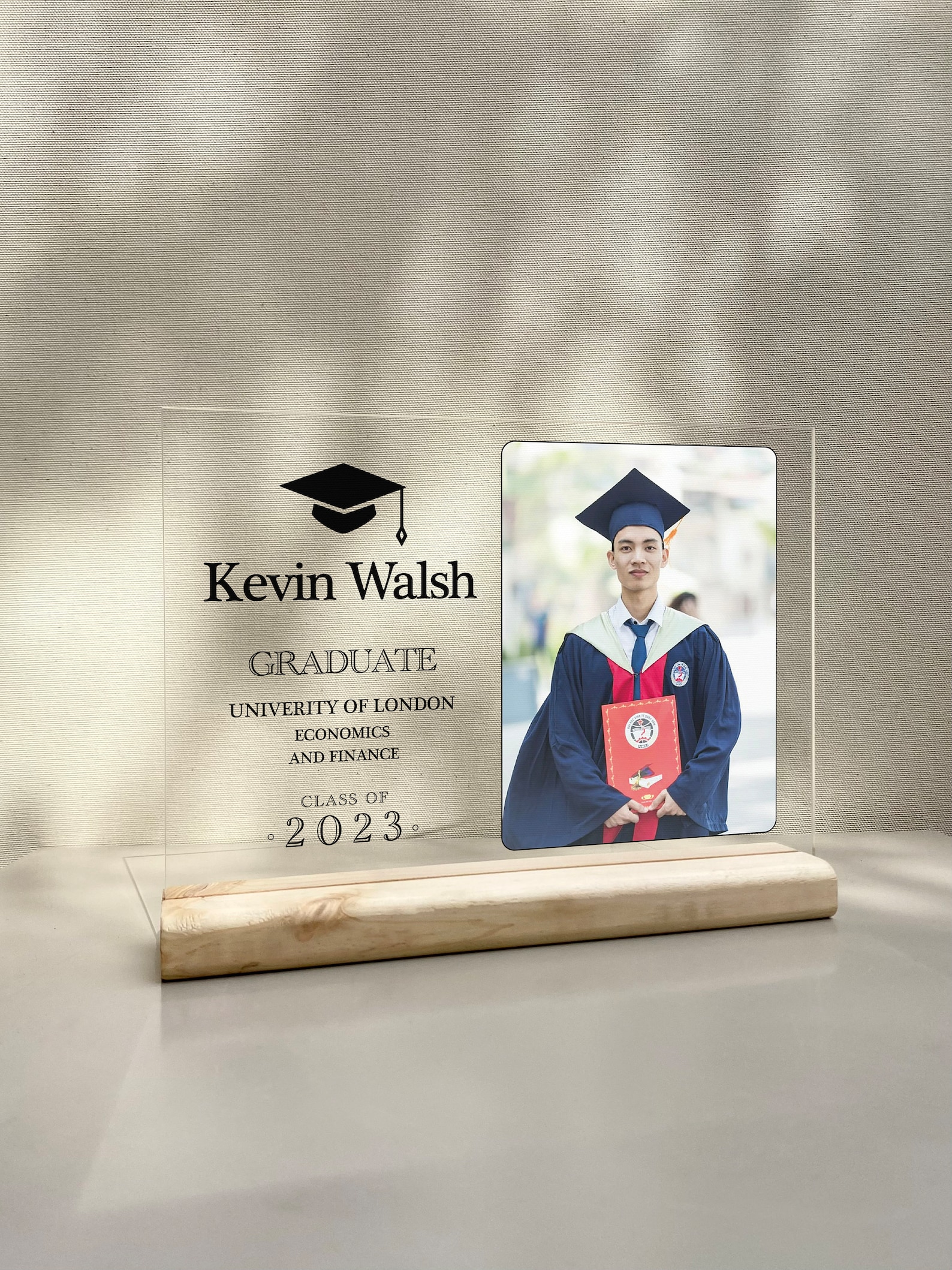 Personalized Graduation Plaque Horizontal, Table Top Decoration ...