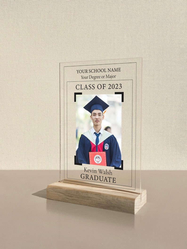 Custom Graduation Plaque, Table Top Decoration, Transparent Acrylic ...