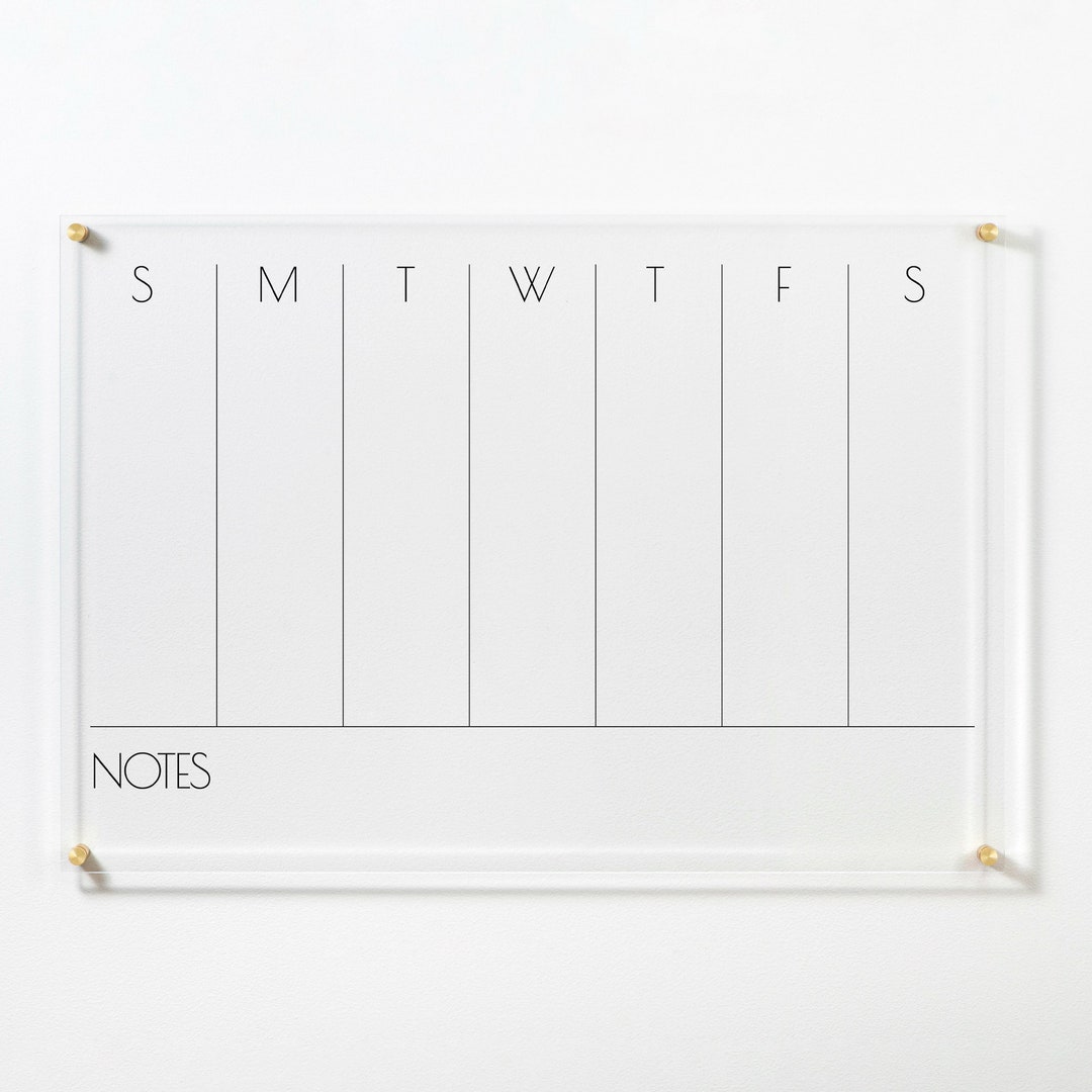 Custom Acrylic Weekly Planner Minimalist, Transparent Dryerase Board ...