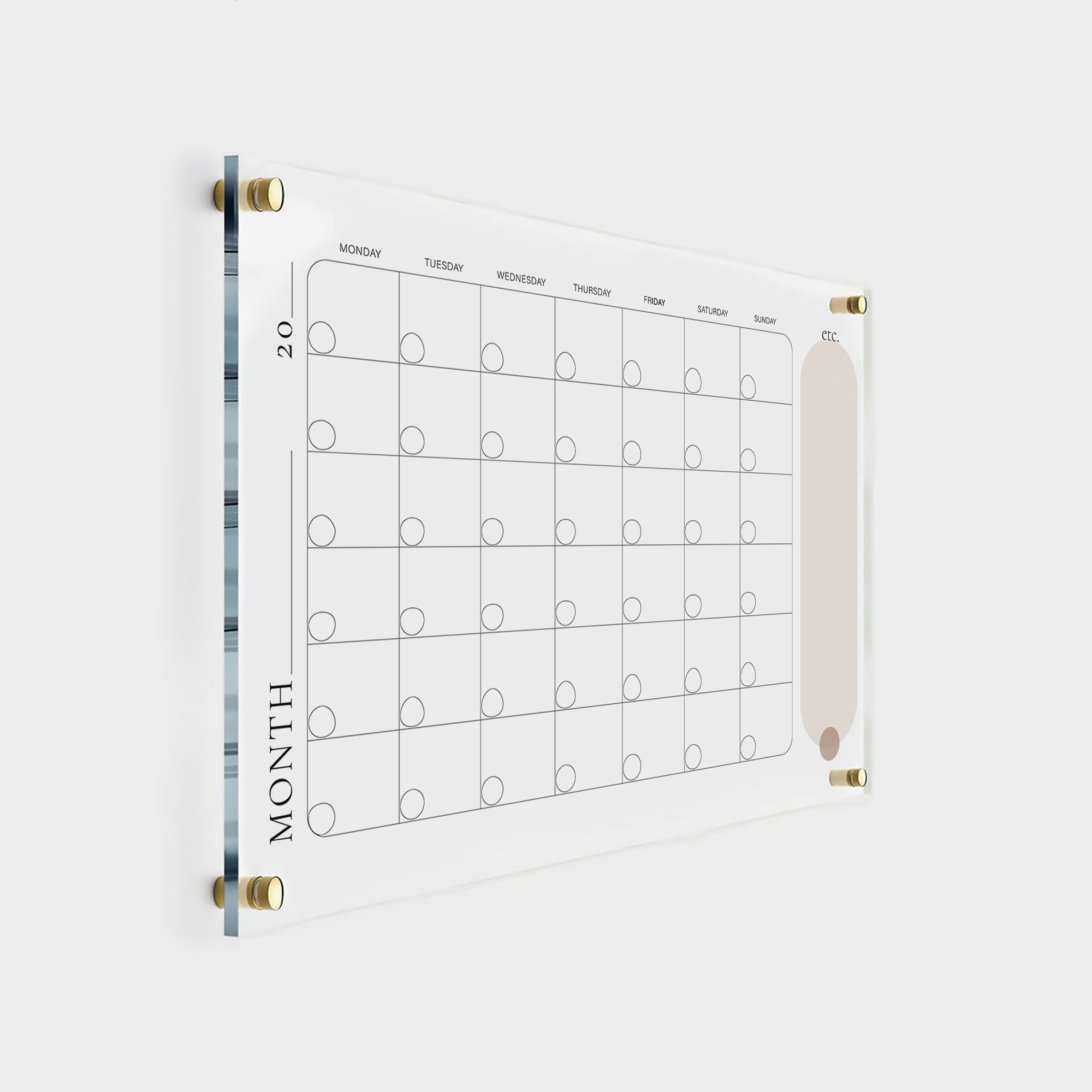 Custom Modern Monthly Planner, Transparent Dry Erase Board, Wall ...