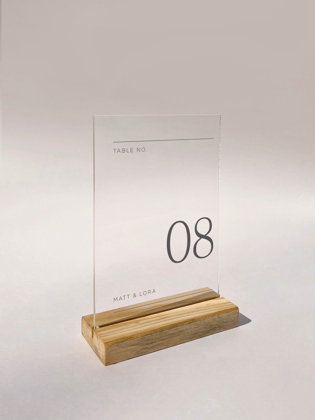 Custom Transparent Acrylic Wedding Table Number, Transparent Acrylic ...