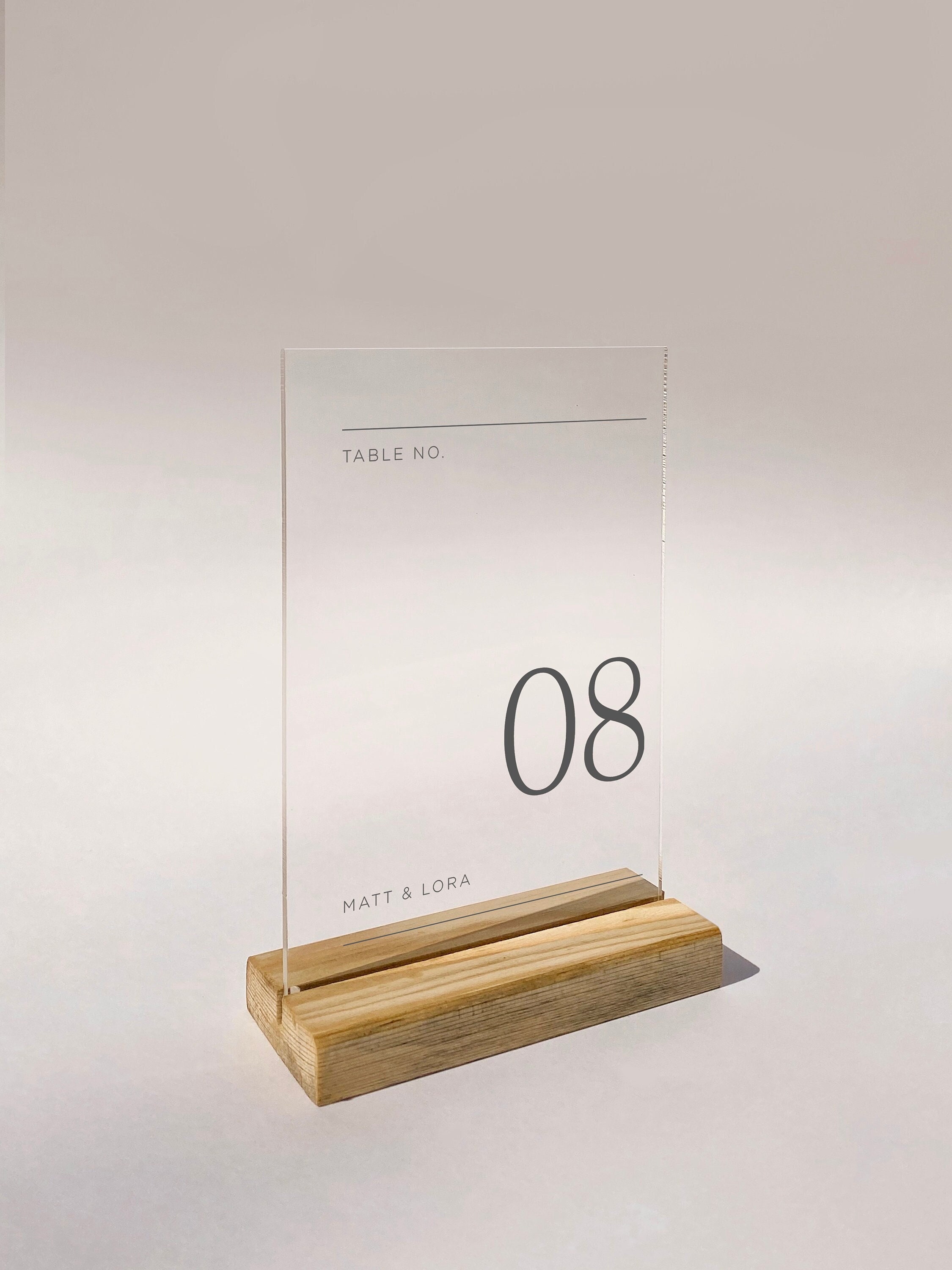 Custom Transparent Acrylic Wedding Table Number, Transparent Acrylic ...