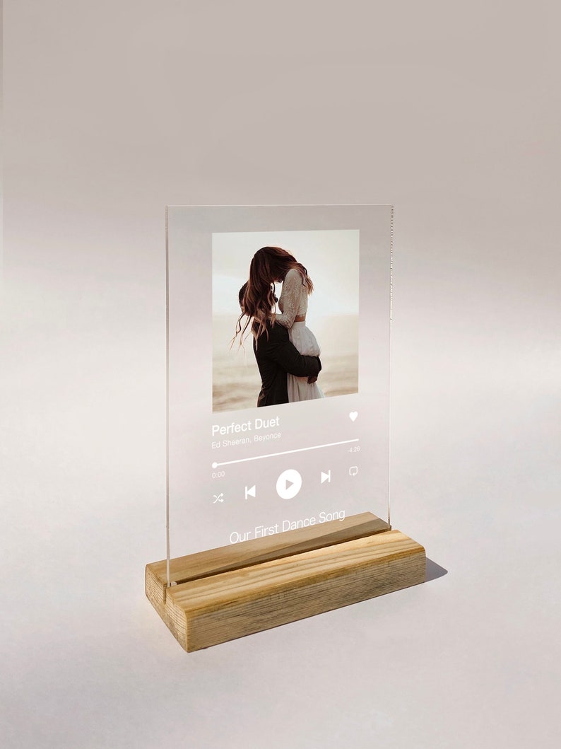 Fully Custom Song Plaque, Anniversary Gift, Custom Gift for Him, Glass ...