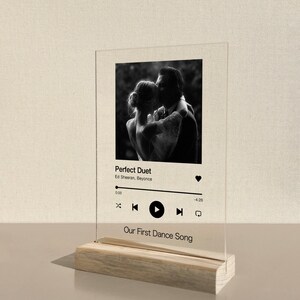 Fully Custom Song Plaque, Anniversary Gift, Custom Gift for Him, Glass ...