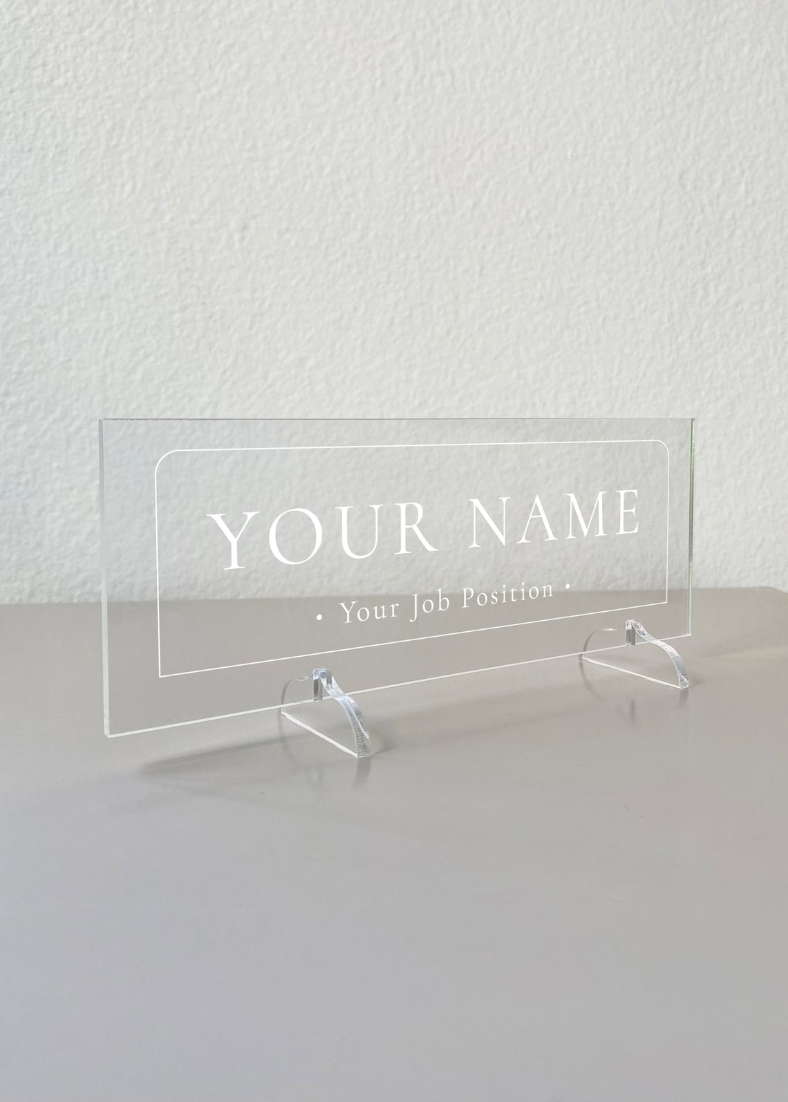 Custom Acrylic Name Plate: Modern Desk Decor - Etsy