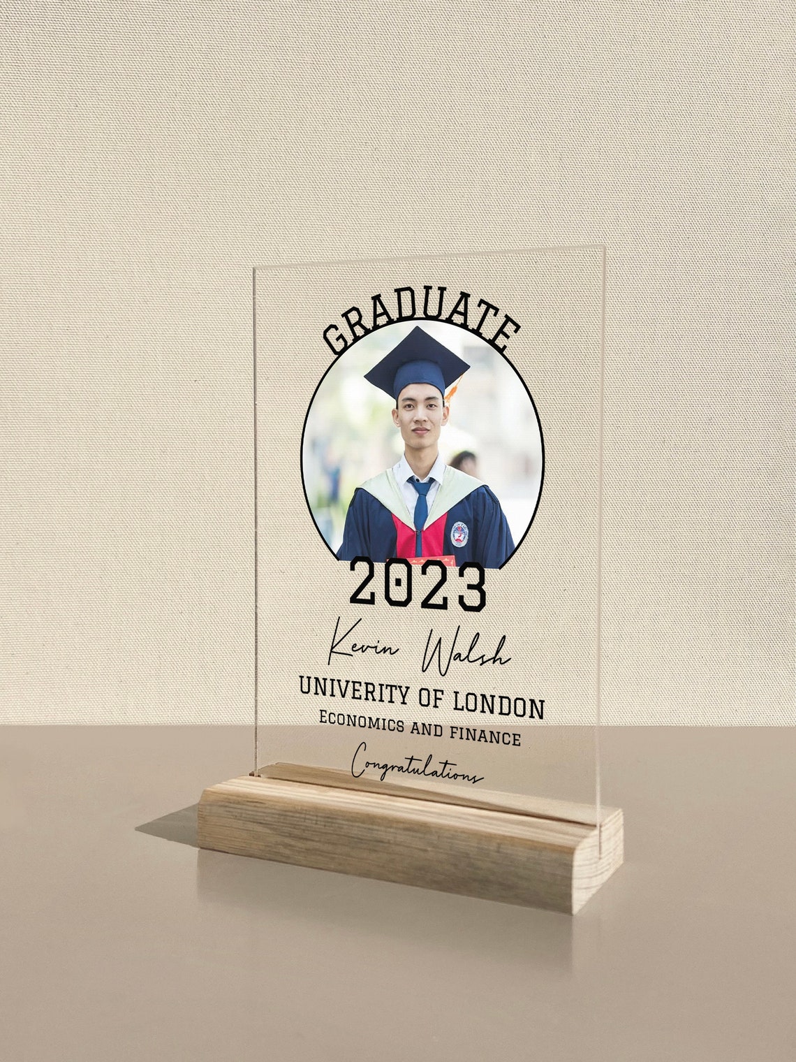 Custom Graduation Plaque, Table Top Decoration, Transparent Acrylic ...