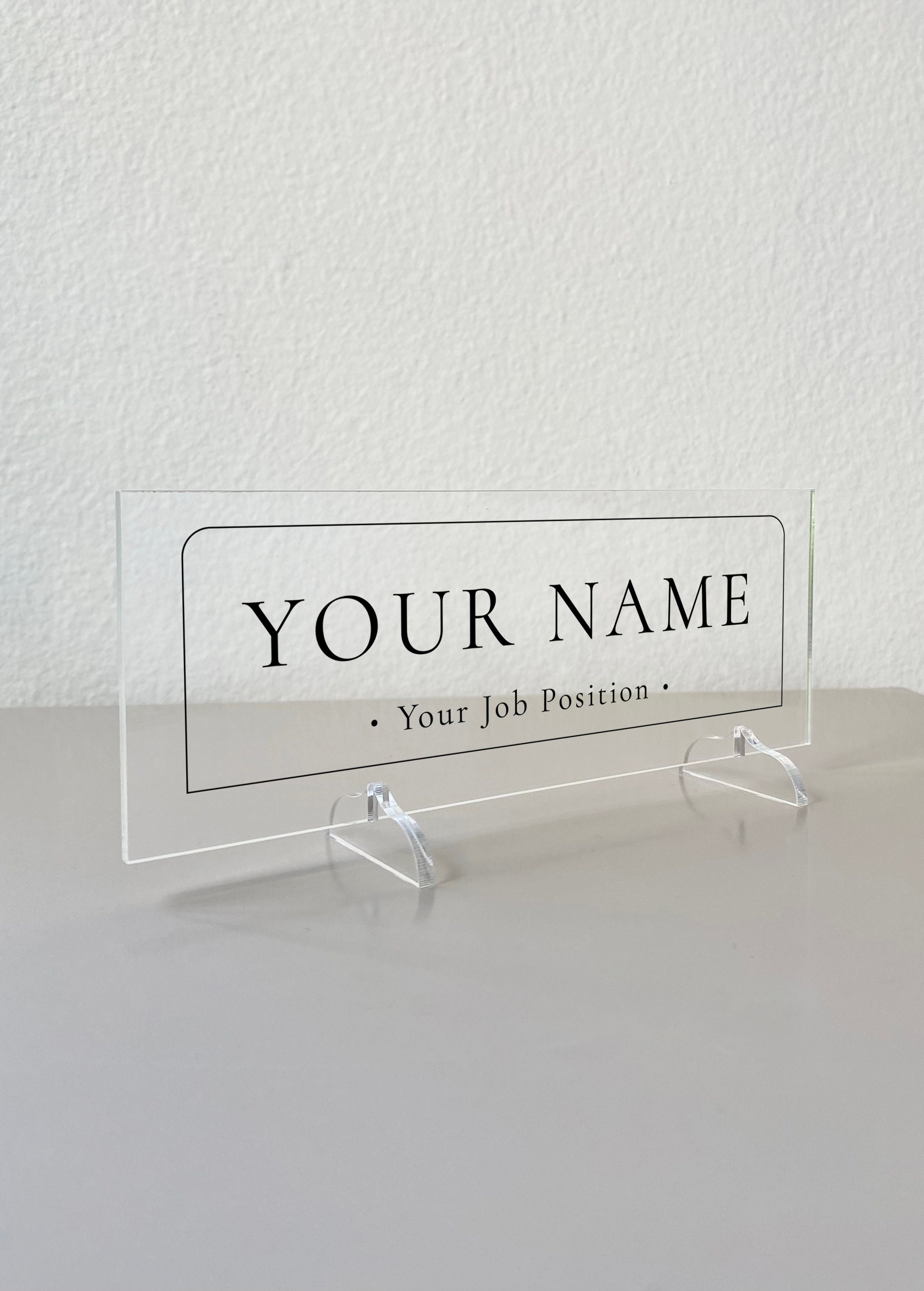 Custom Acrylic Name Plate: Modern Desk Decor - Etsy