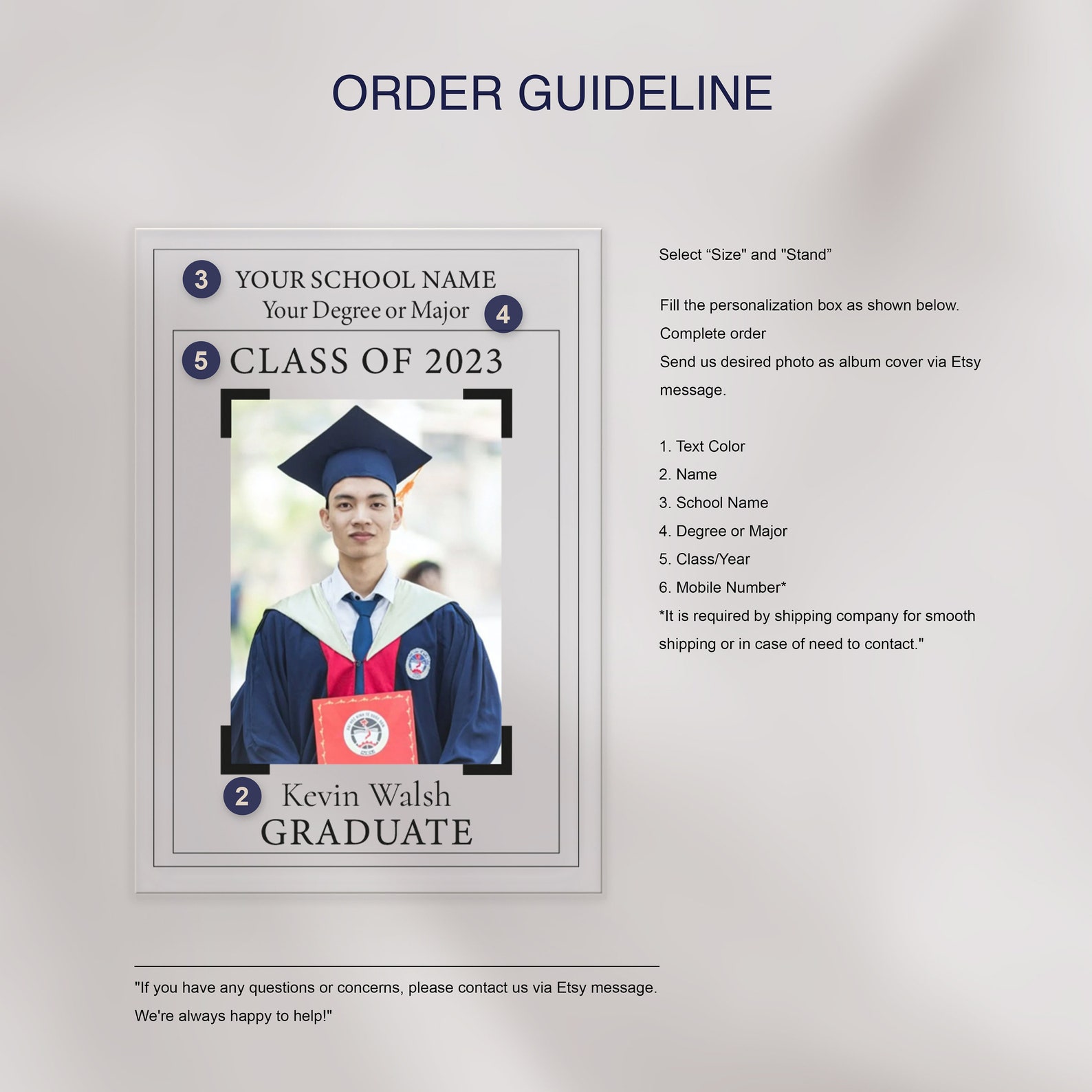 Custom Graduation Plaque, Table Top Decoration, Transparent Acrylic ...