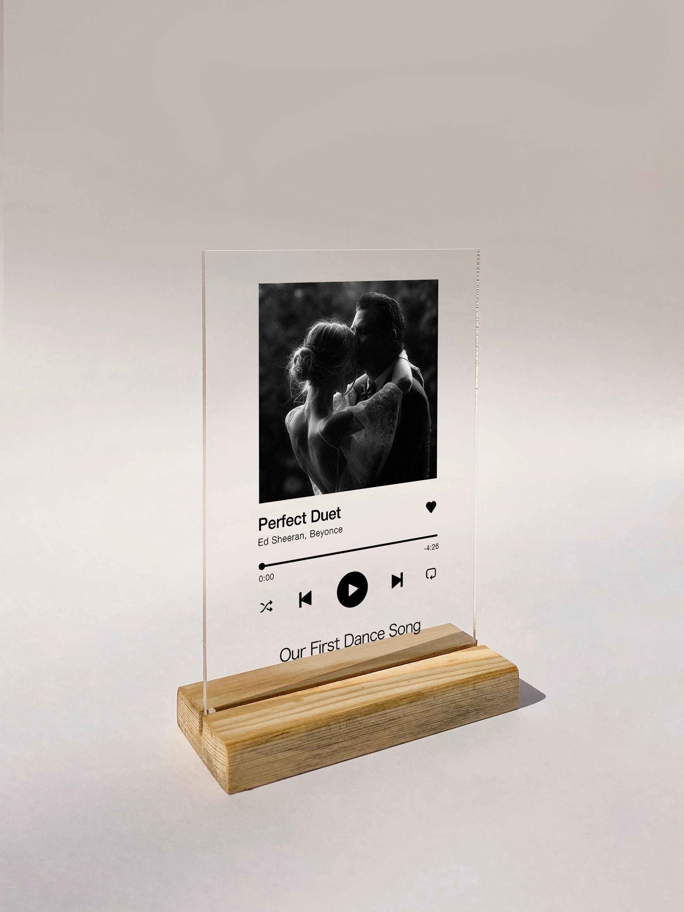 Fully Custom Song Plaque, Anniversary Gift, Custom Gift for Him, Glass ...