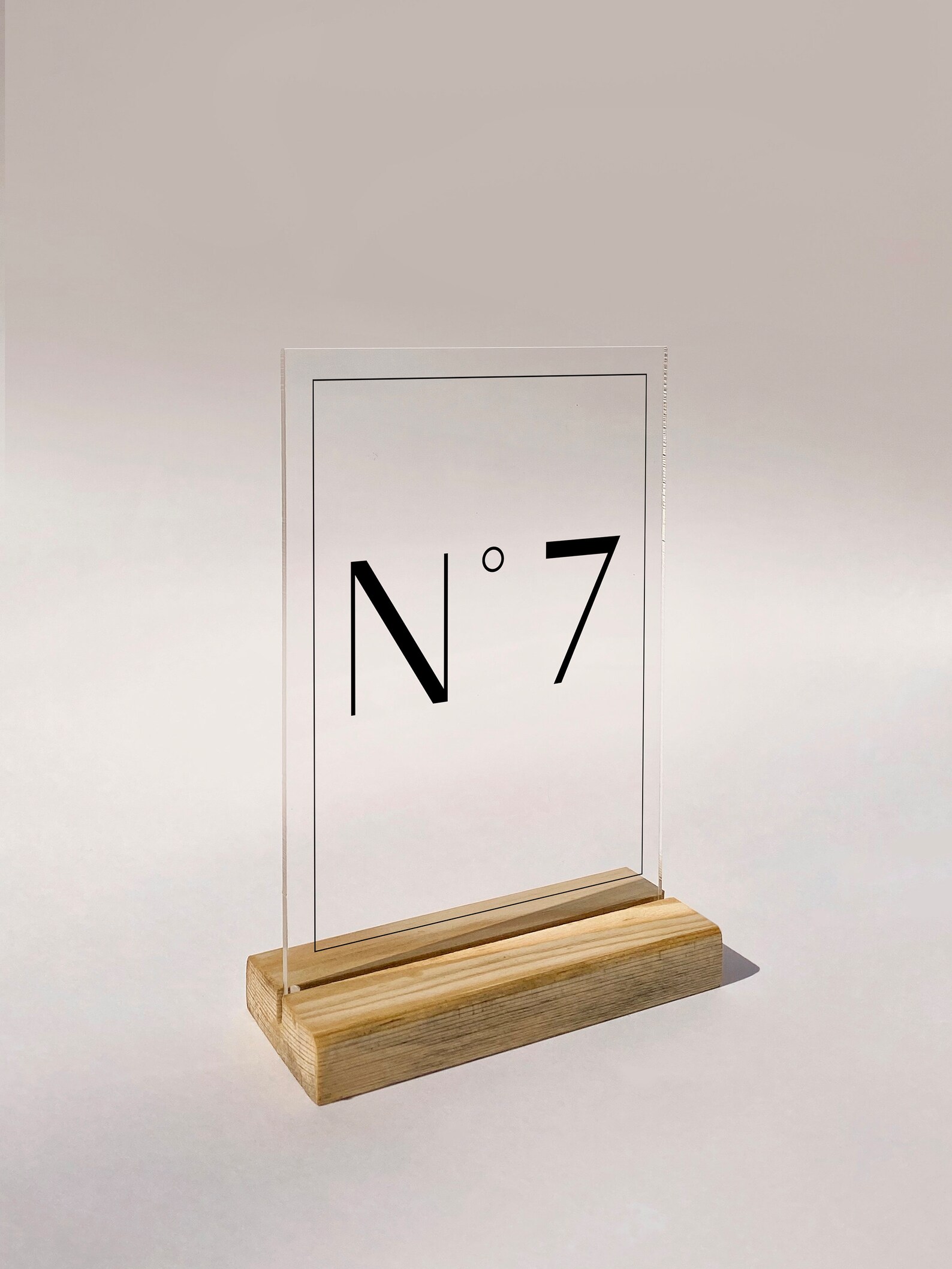 Custom Minimalist Acrylic Wedding Table Number, Transparent Acrylic ...