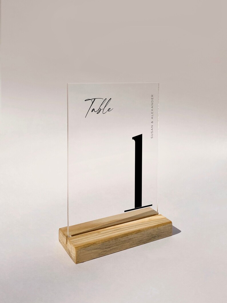 Custom Acrylic Wedding Table Number: Plexiglass Tabletop Decoration - Etsy