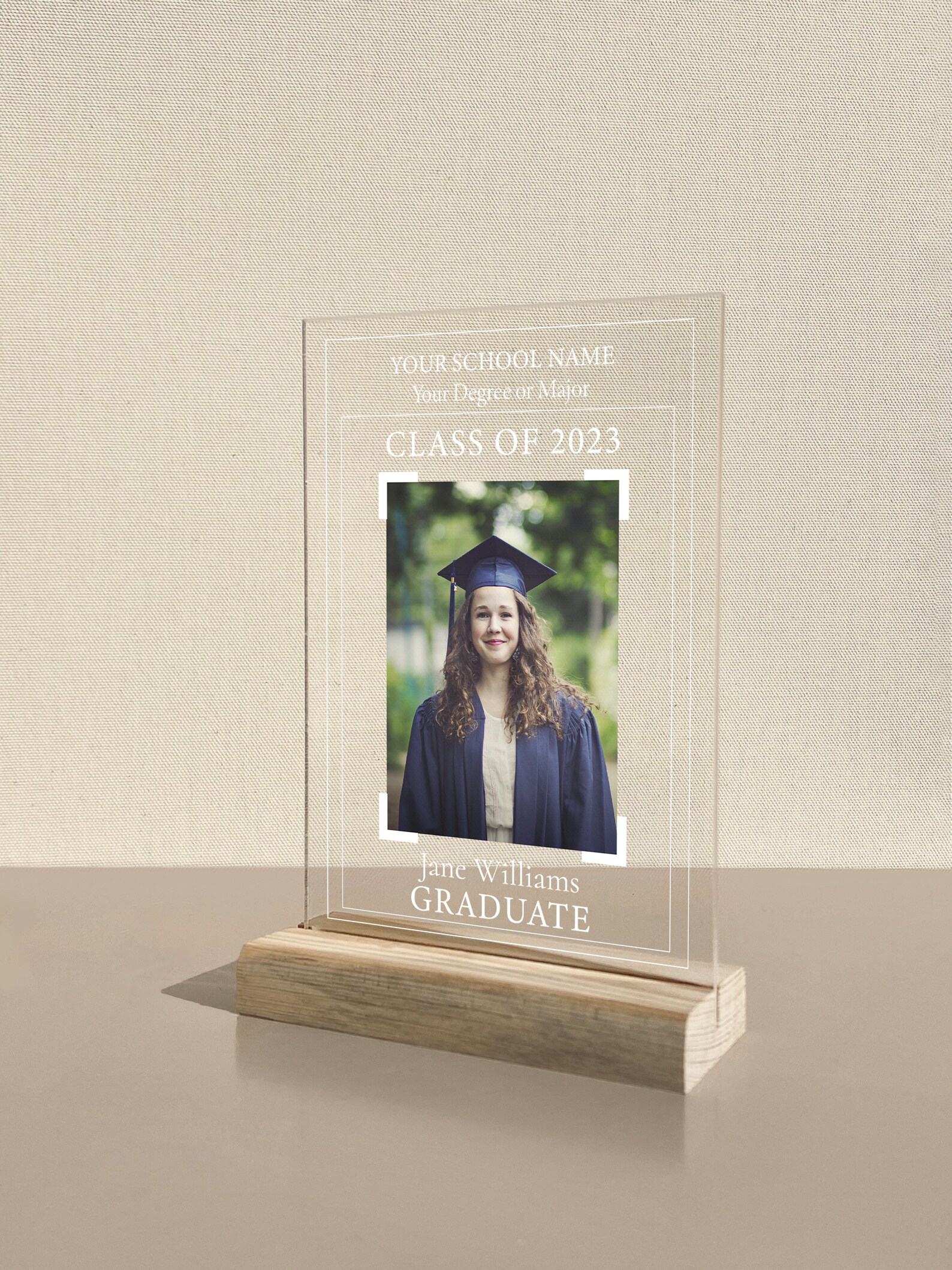 Custom Graduation Plaque, Table Top Decoration, Transparent Acrylic ...