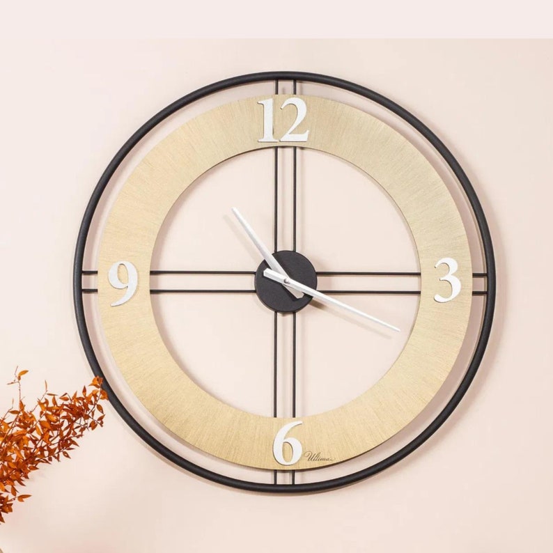 Elegant 24 Inch Outdoor Wall Clock, Modern Silent Metal Design, 62 Cm ...