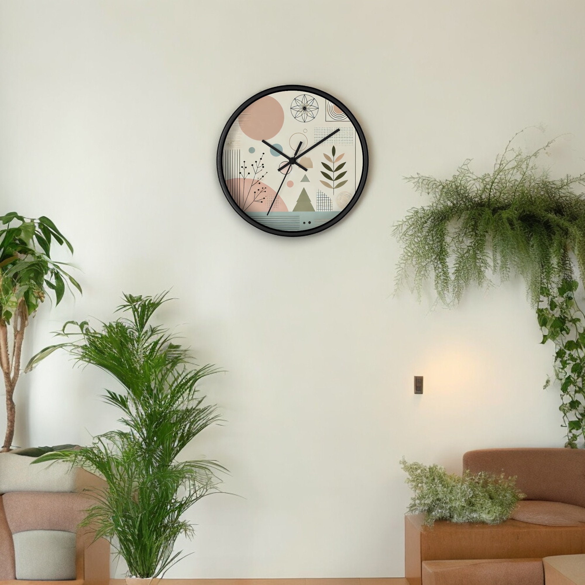 Modern Wall Clock, 10 Small Wall Clock, Silent Wall Clock in Black ...