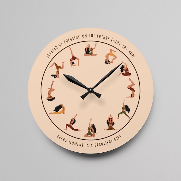Yoga Wall Clock - Etsy