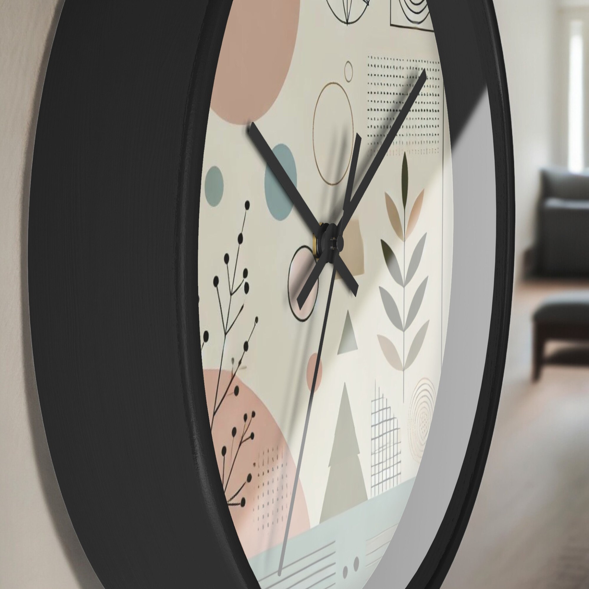 Modern Wall Clock, 10 Small Wall Clock, Silent Wall Clock in Black ...