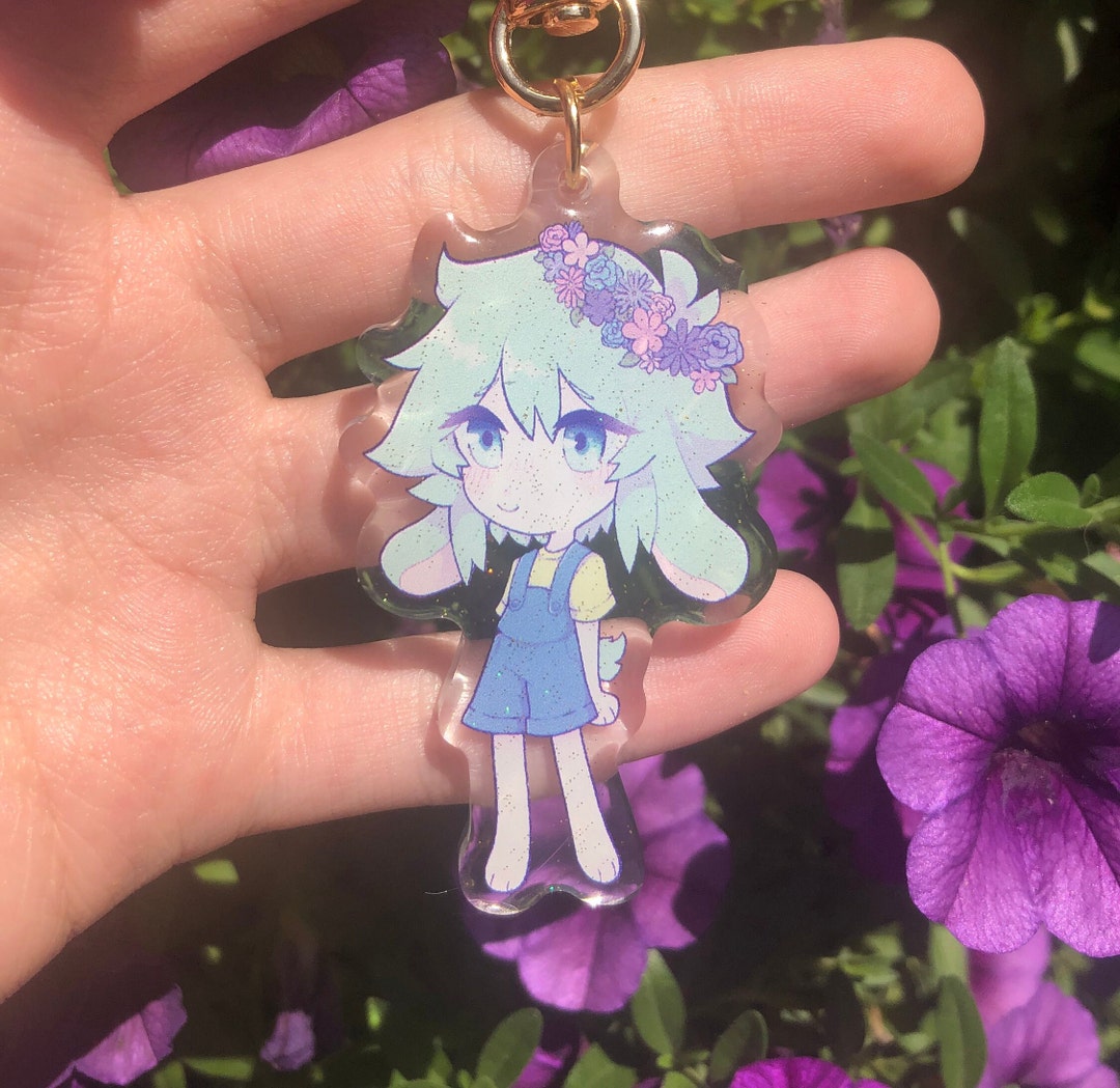 Bunny Basil OMORI Double Sided Keychain Only Display Left - Etsy Bunny Basil OMORI Double Sided Keychain Only Display Left - Etsy