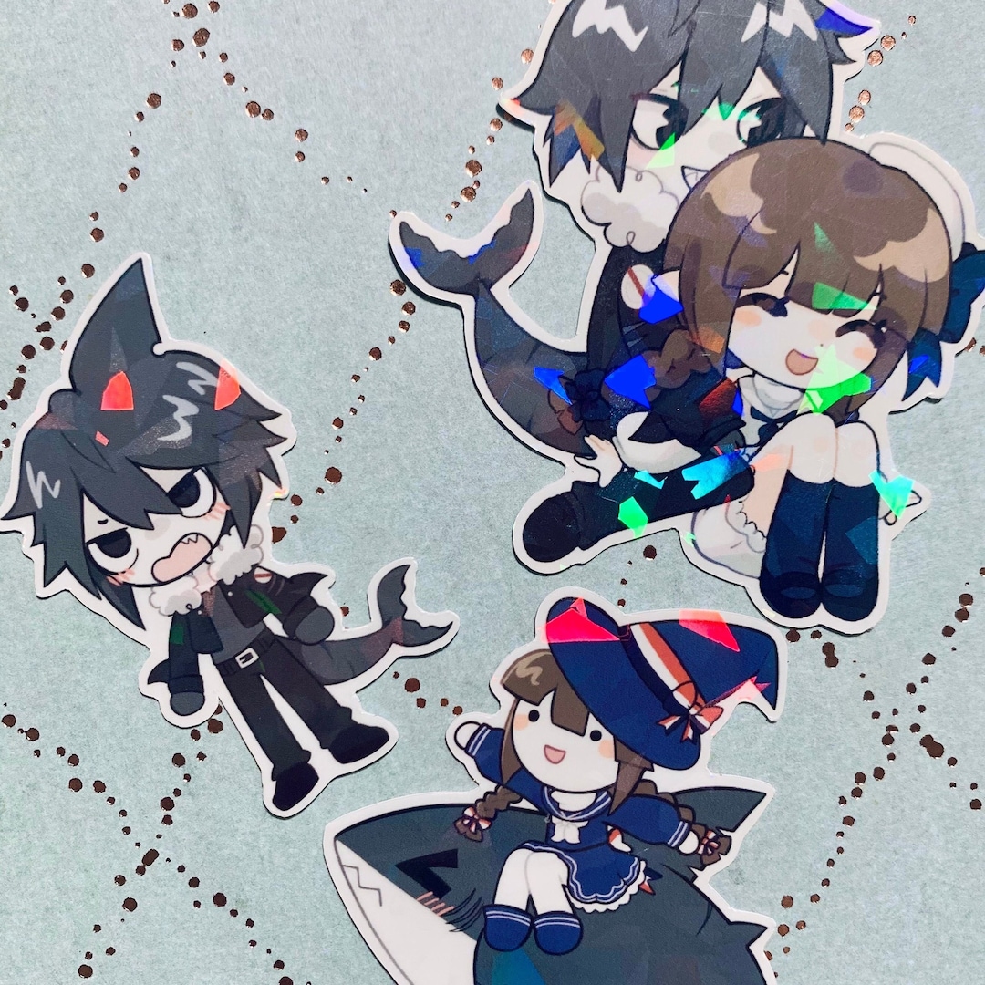 Wadanohara Samewada Laminated Holographic + Weatherproof Sticker Set - Etsy