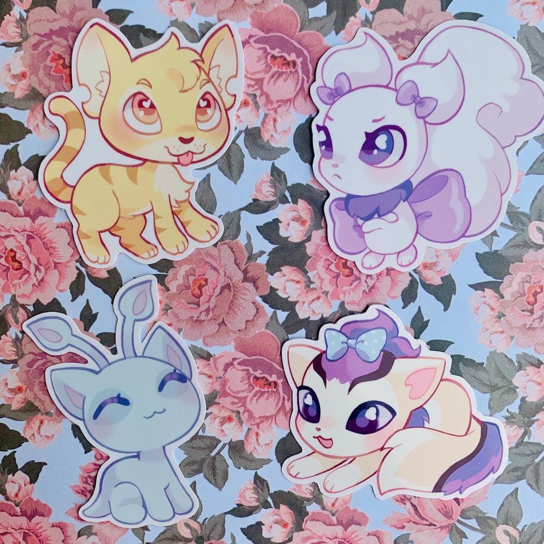 Neopets Baby Sticker Set Aisha Kougra Xweetok Usul - Etsy