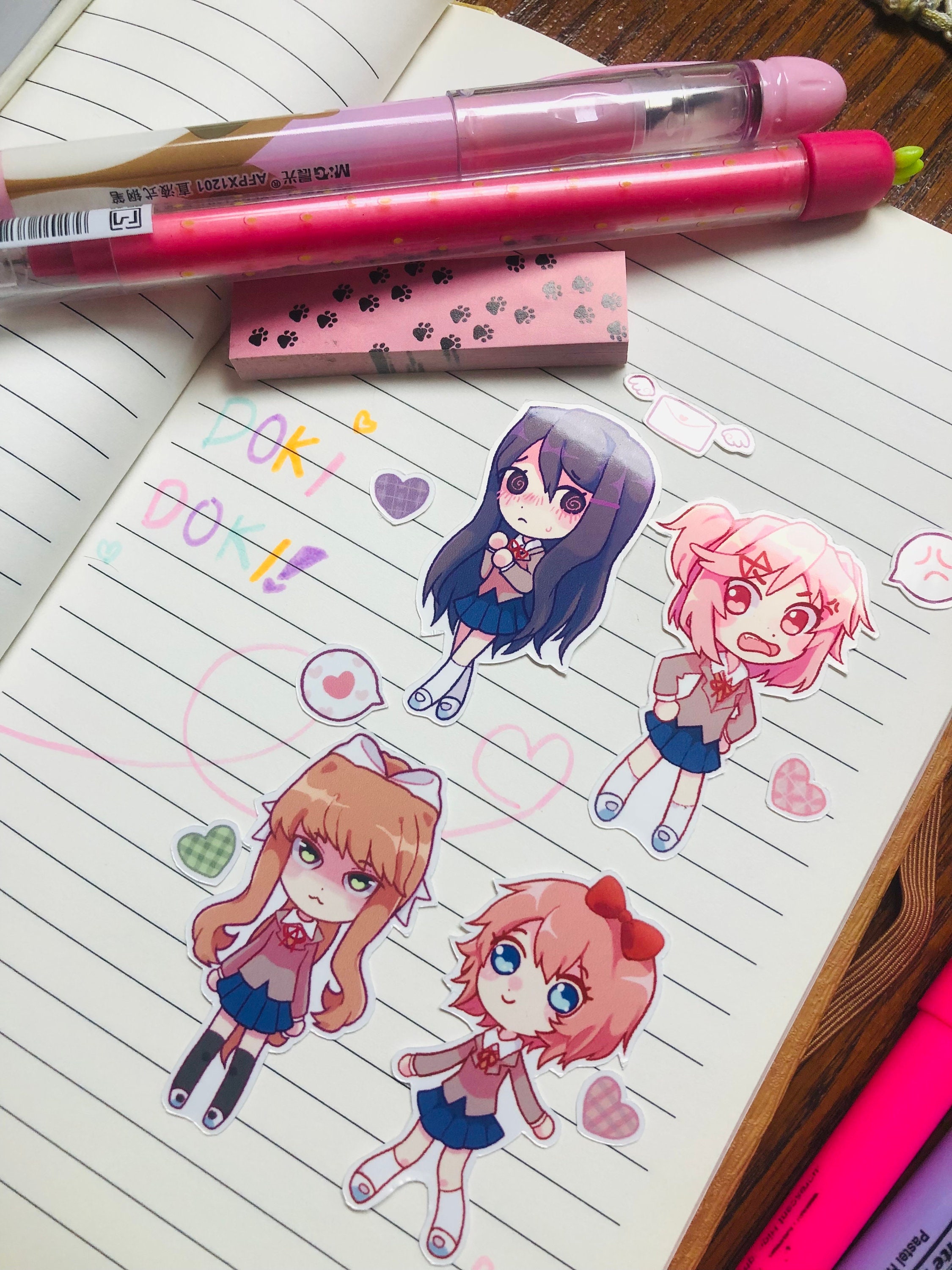 DOKI DOKI Sticker Set - Etsy