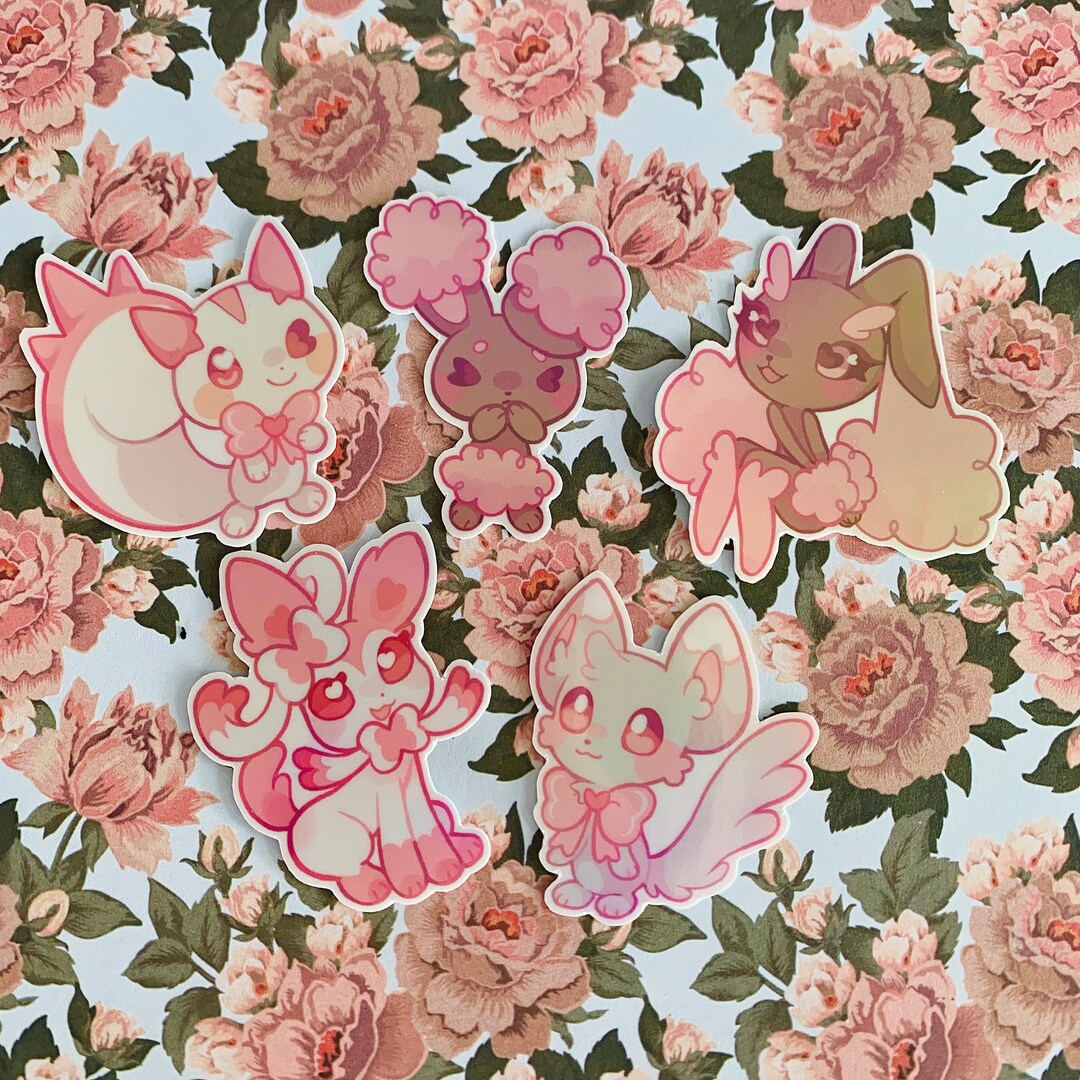 Valentines Day & Lovecore Poke Sticker Set Holographic + Waterproof - Etsy