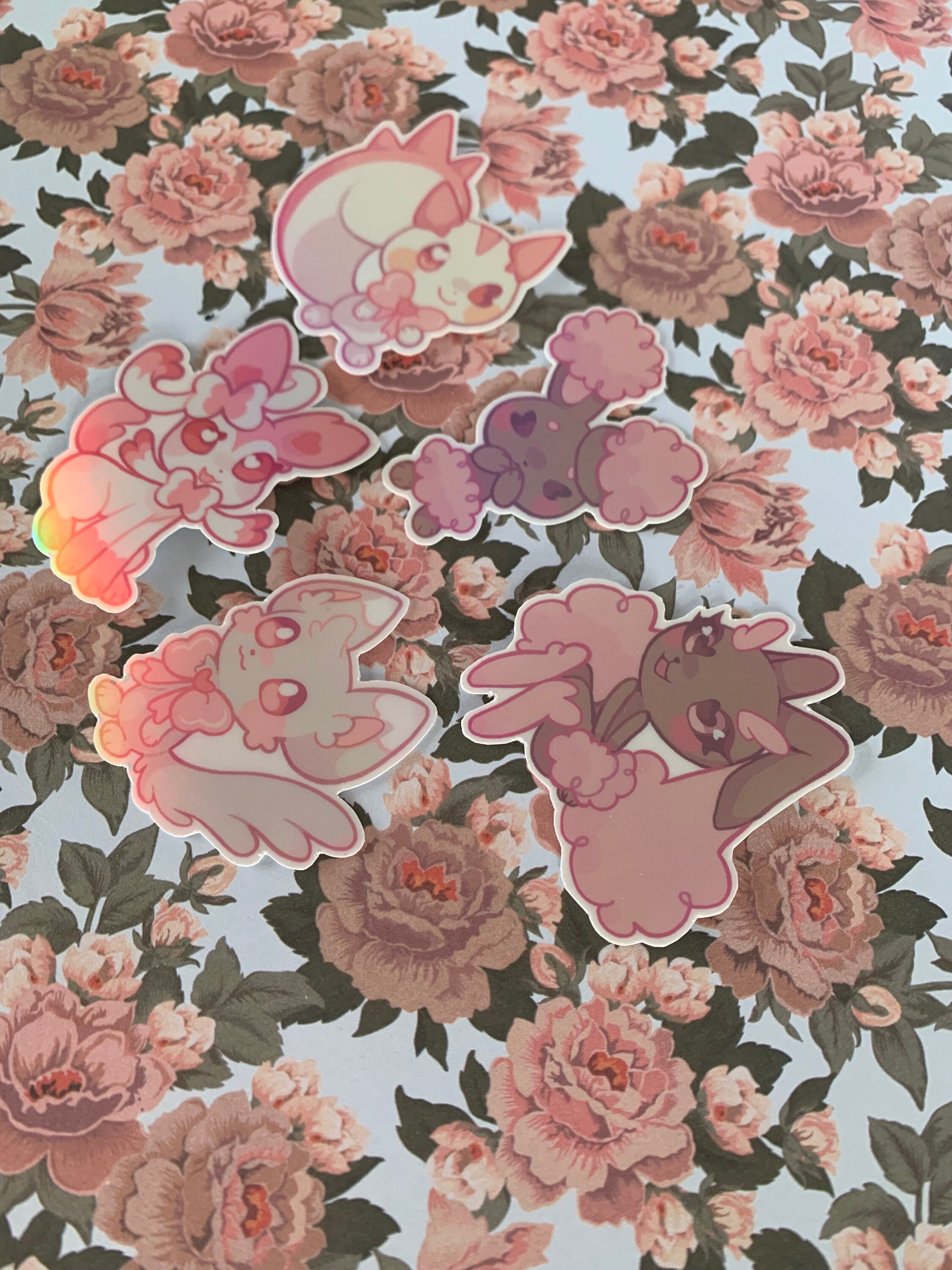 Valentines Day & Lovecore Poke Sticker Set Holographic Waterproof - Etsy