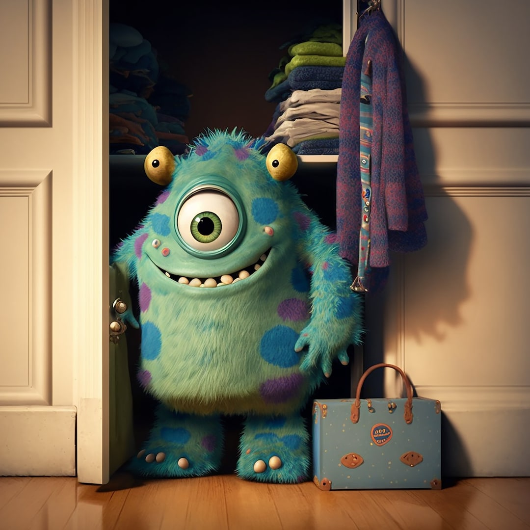 Cute Monster in an Ai Monsters Inc Style Great for Posters or - Etsy