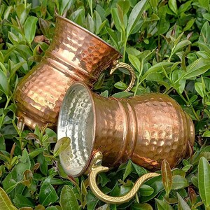 Handmade Hammered Copper Mug With Brass Handle (250 Ml) - Etsy