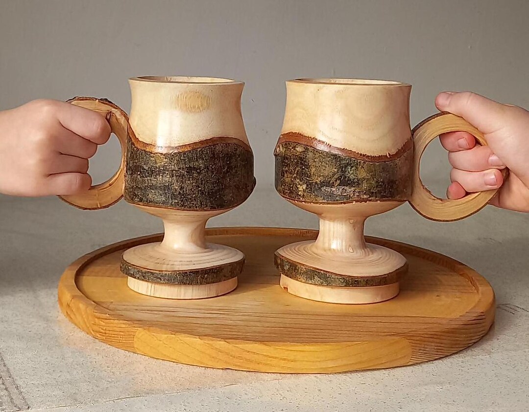 Handmade Wooden Mug: Rustic Nordic Style Camp Cup - Etsy Sweden