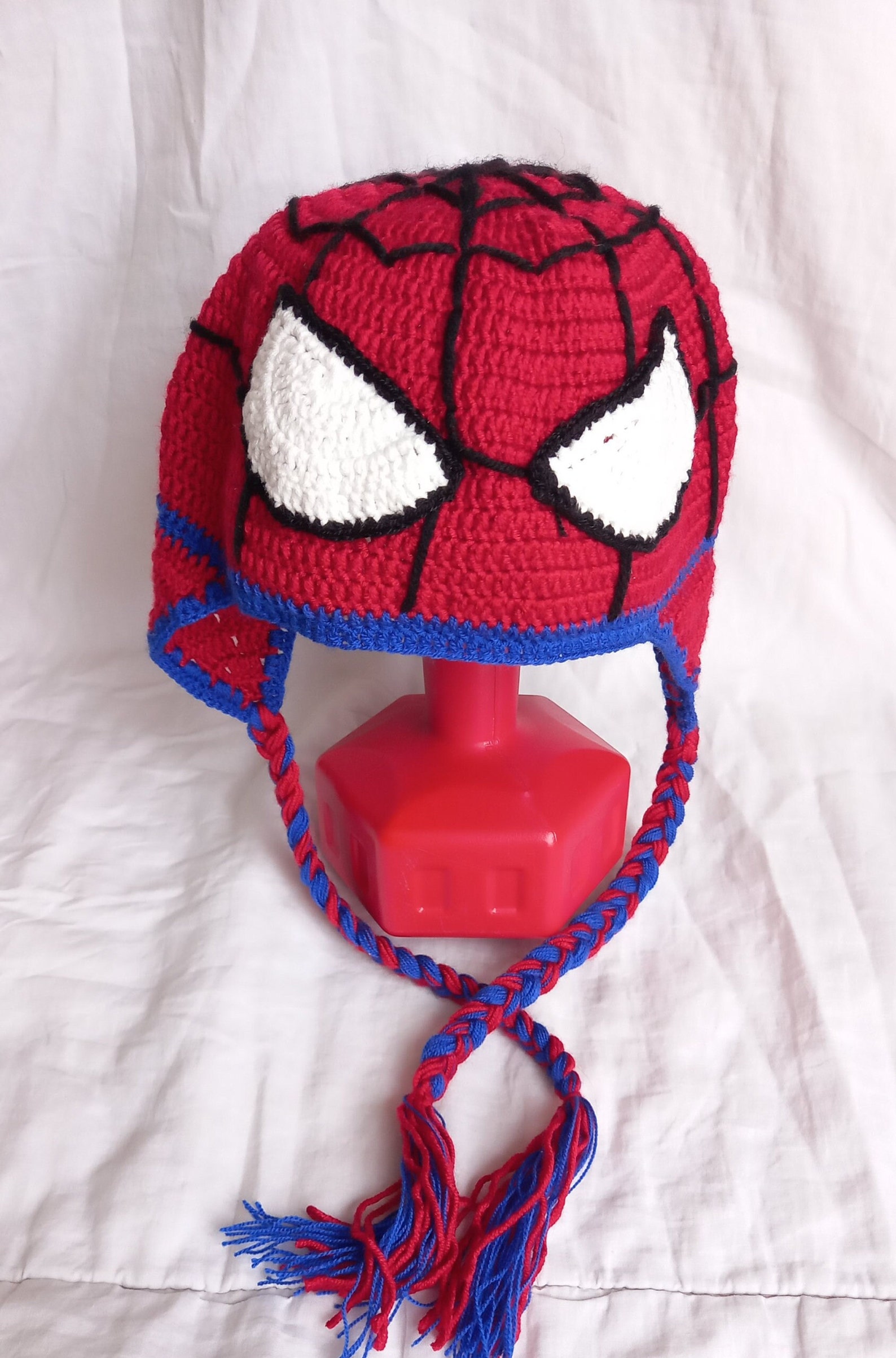 Crochet Spiderman Hat,mayday Parker,crochet Beanie,spider Web Hat ...