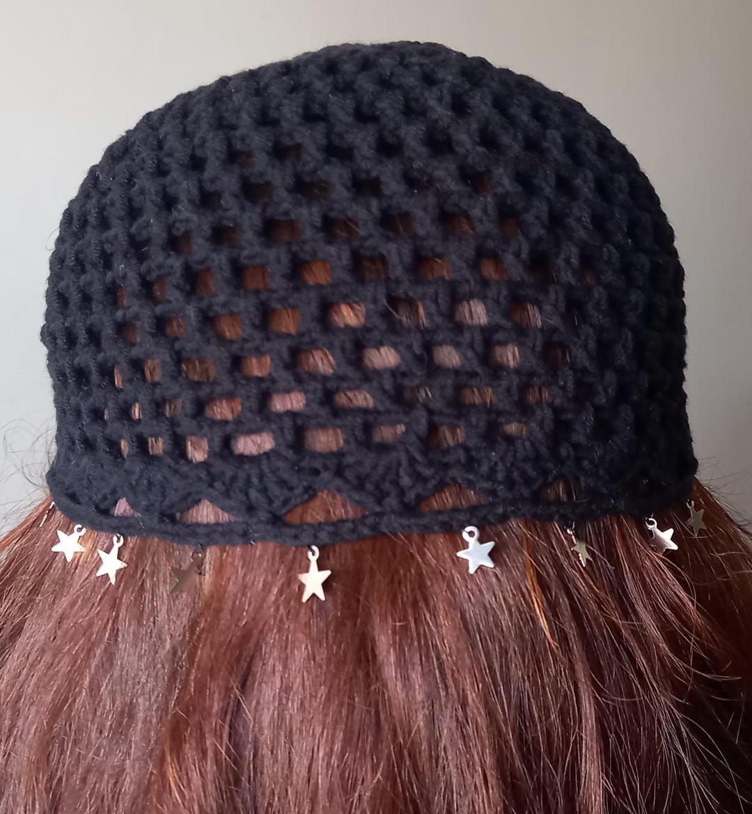 Crochet Skull Cap,cotton Skull Cap,crochet Mesh Skull Cap,knit Skull ...