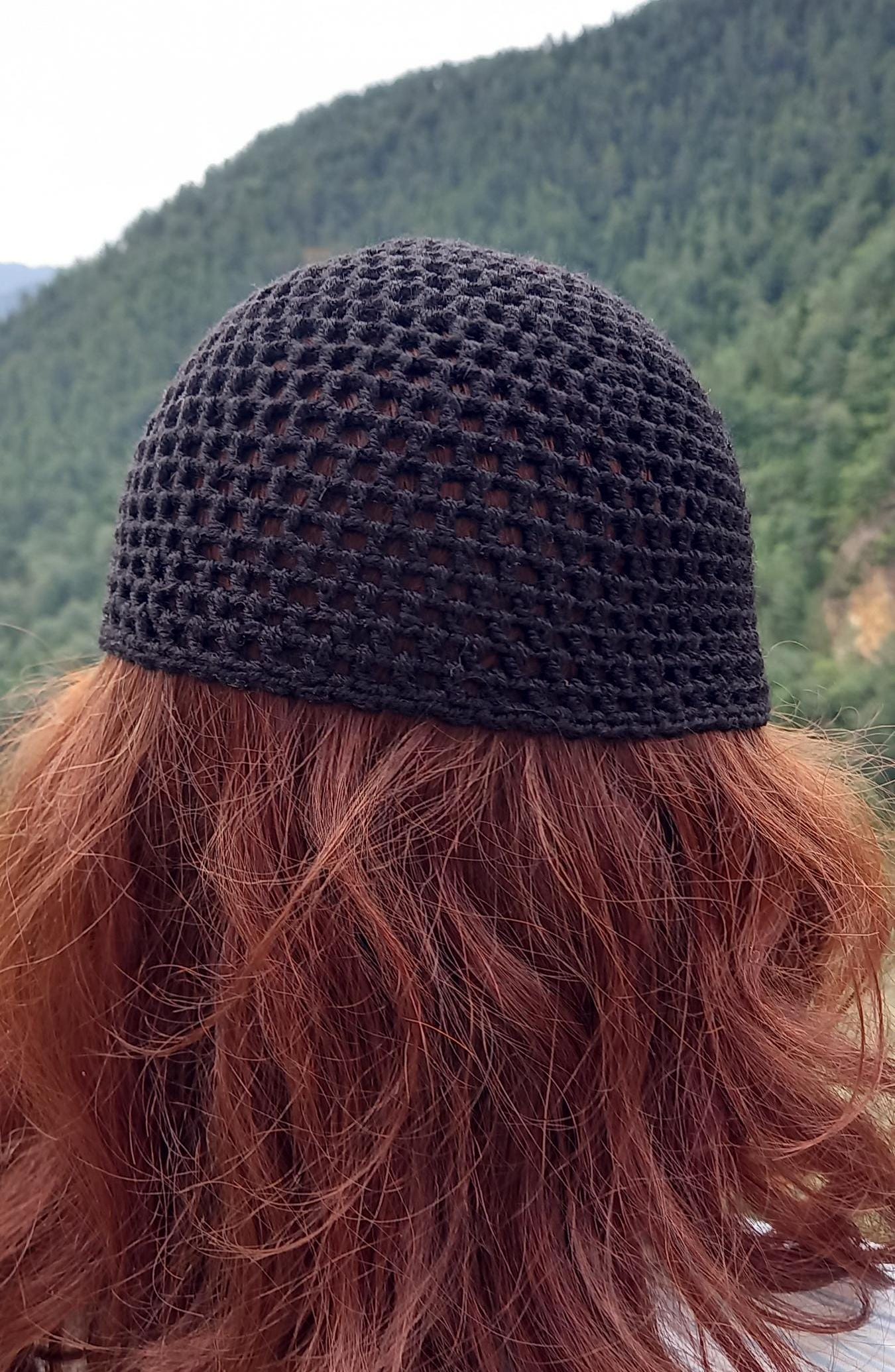 Crochet Skull Cap,knit Skull Cap,party Skull Cap,crochet Mesh Skull Cap ...