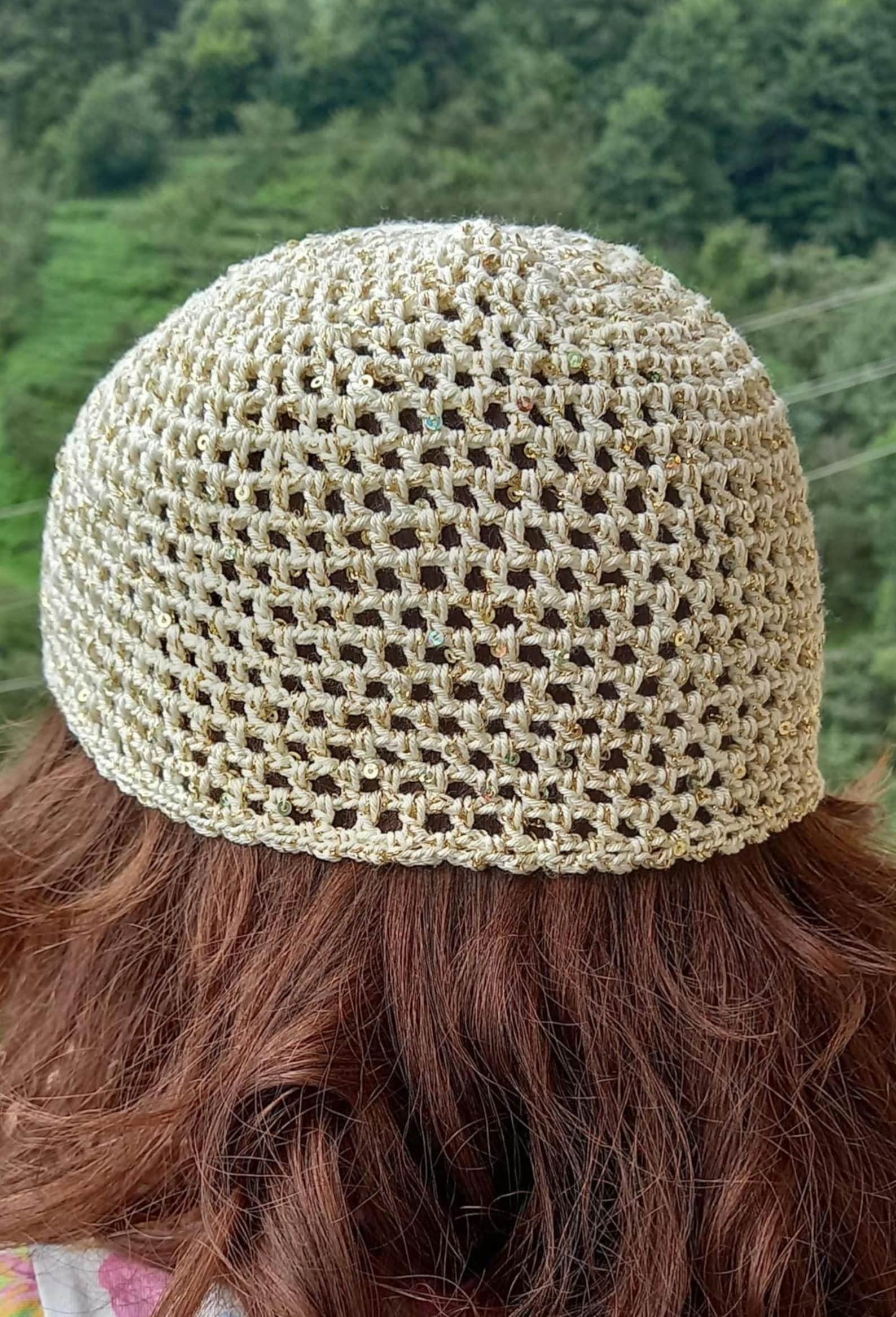 Crochet Skull Cap Hat With Sequins: Party ABBA Style - Etsy