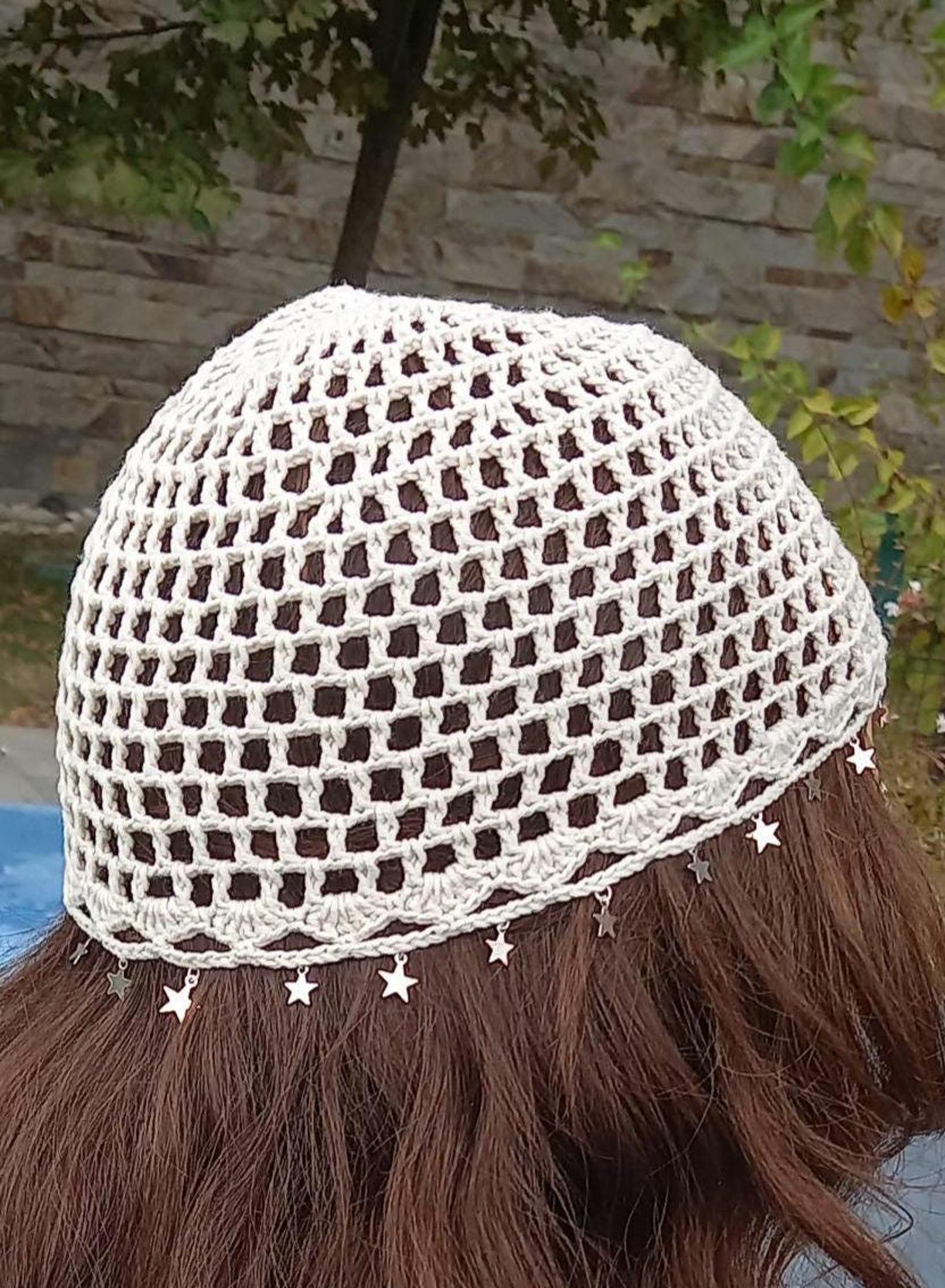 Cotton Skull Cap,crochet Mesh Skull Cap,knit Skull Hat,crochet Skull ...