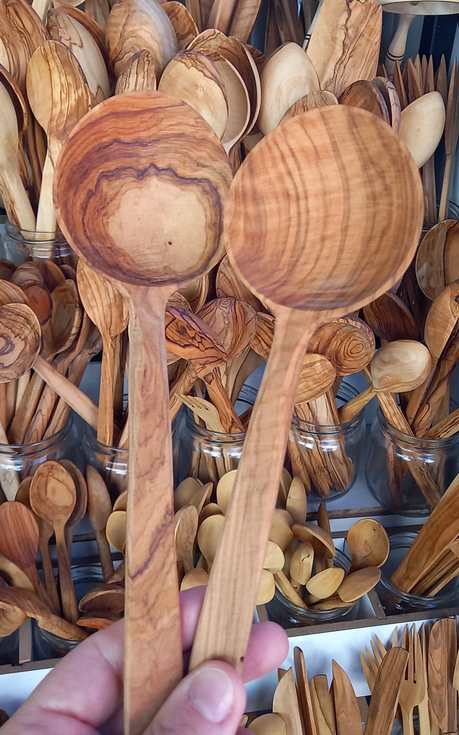 2 Wood Mixing Dipper,wood Cooking Stirring,handmade Wood Spoon,wood ...