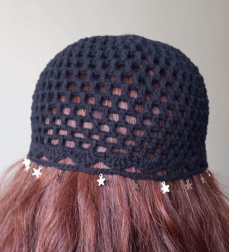 Crochet Skull Cap,cotton Skull Cap,crochet Mesh Skull Cap,knit Skull ...