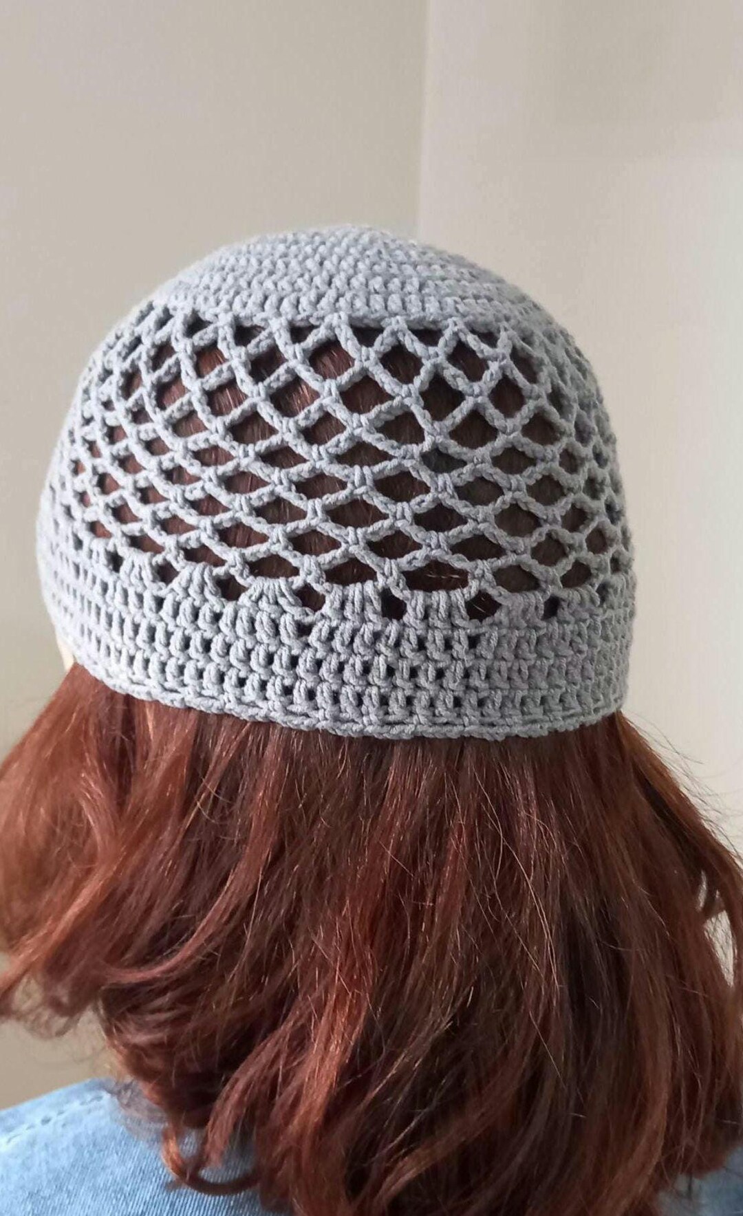 Cotton Skull Cap,crochet Mesh Skull Cap,knit Skull Hat,crochet Skull ...