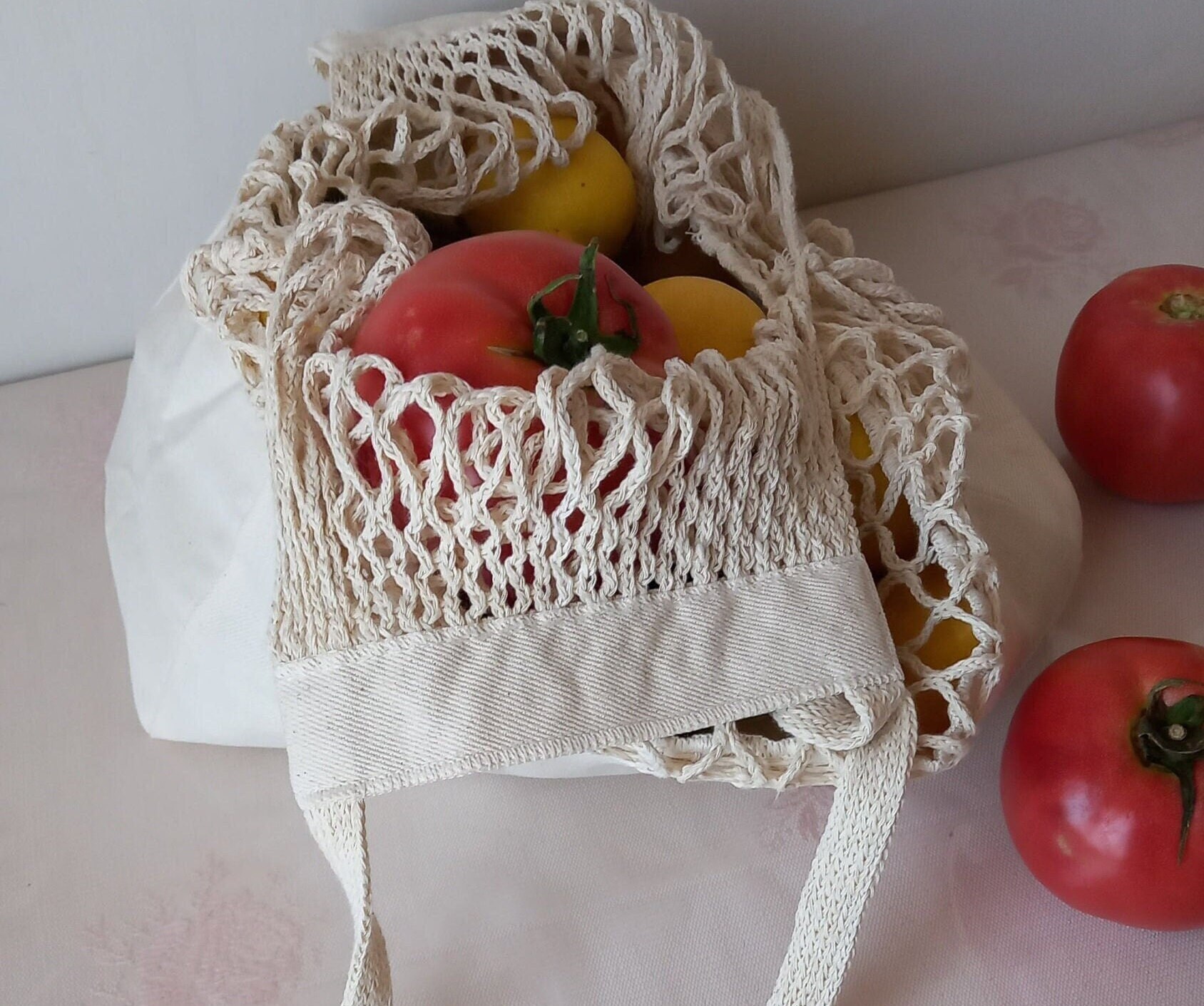 Grocery Shopping Bag,cotton Mesh Bag,crochet Tote Bag,net Market Bag ...