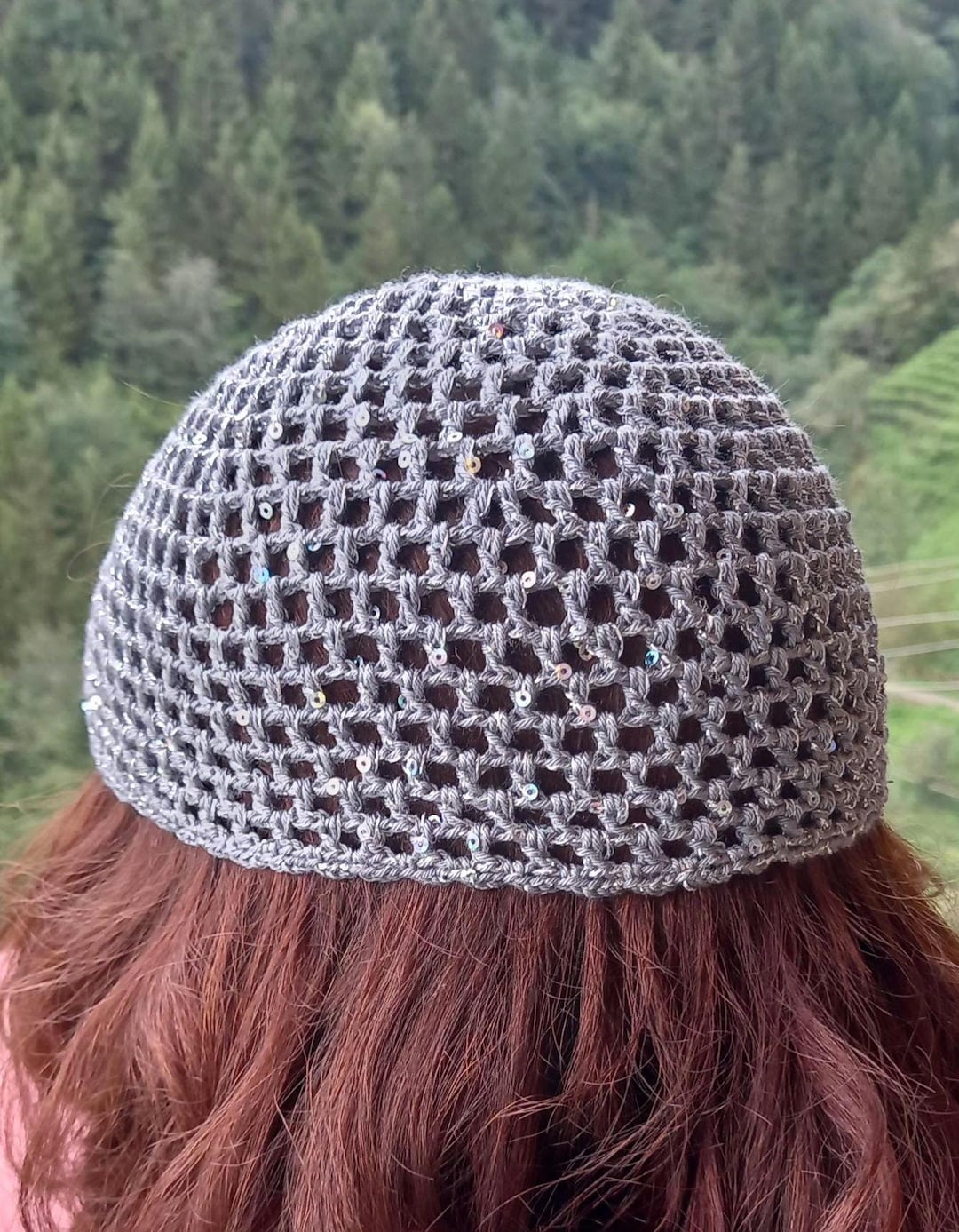 Crochet Sequin Skull Cap: Party ABBA Style Knit Beanie - Etsy
