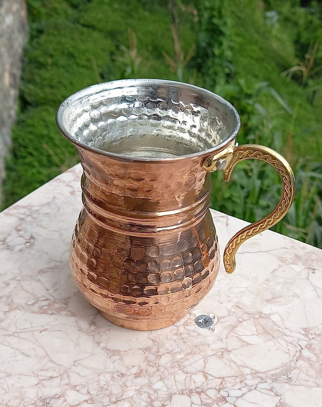 Pure Copper Mug,set of 2,handmade Copper Mug,copper Hammered Mug,pure ...
