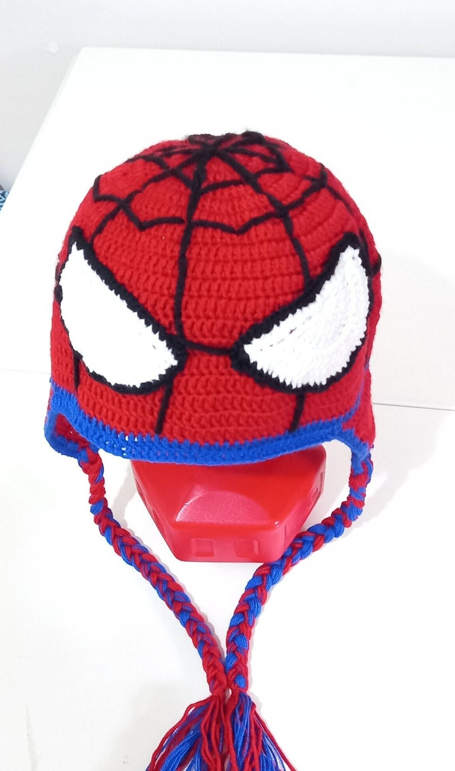 Crochet Spiderman Hat,mayday Parker,crochet Beanie,spider Web Hat ...