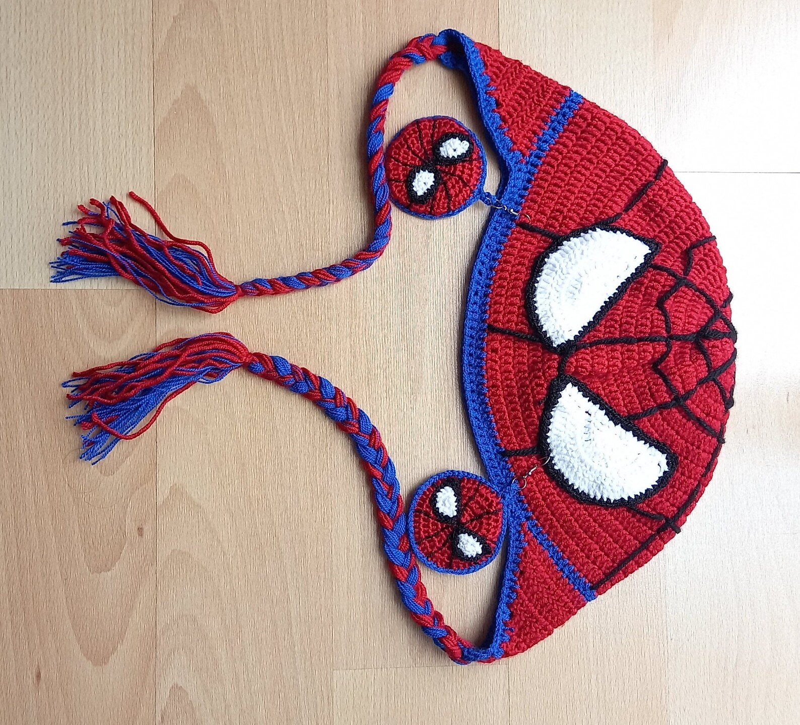 Crochet Spiderman Hat,mayday Parker,crochet Beanie,spider Web Hat ...