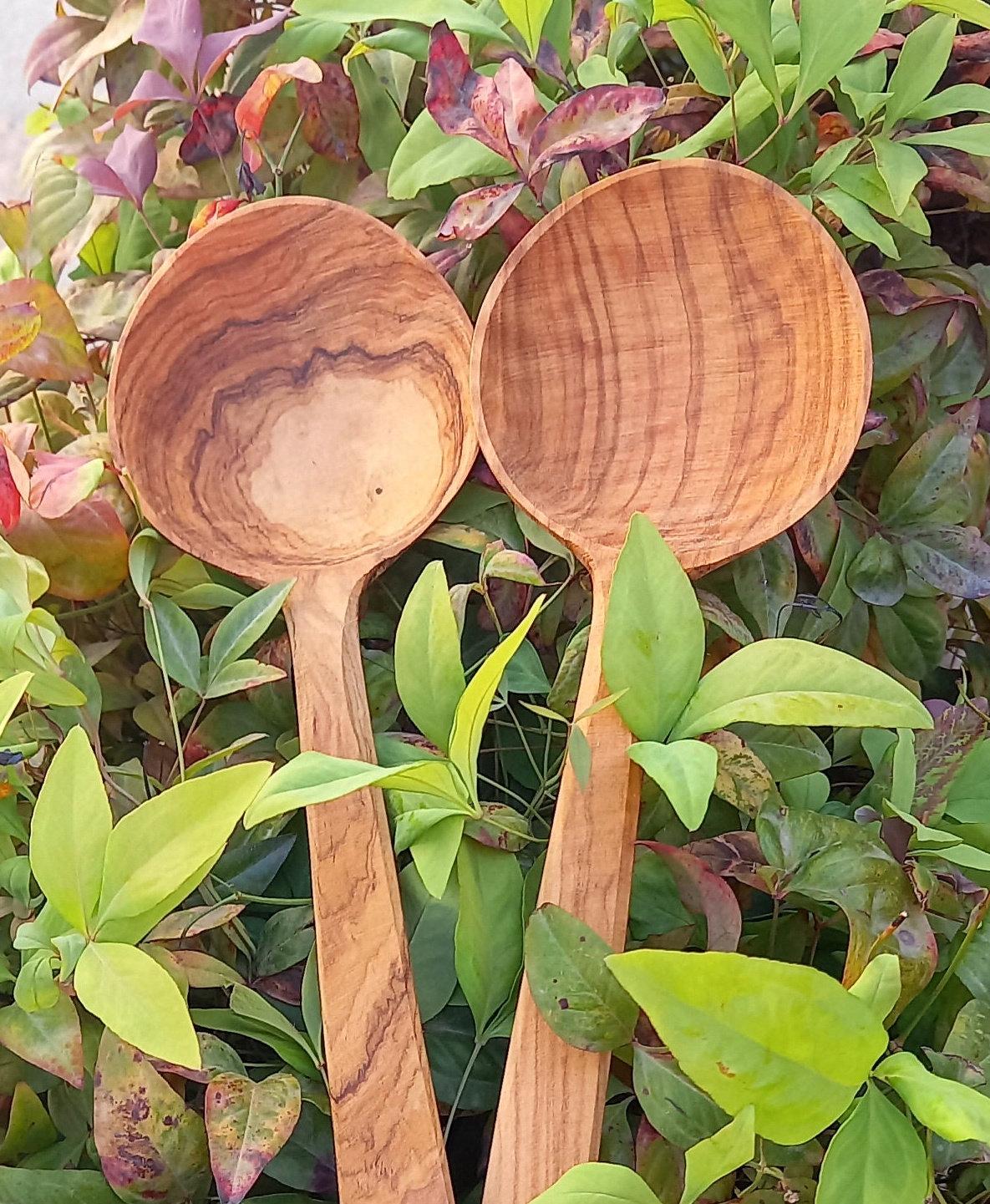 2 Wood Mixing Dipper,wood Cooking Stirring,handmade Wood Spoon,wood ...