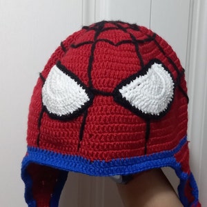 Crochet Spiderman Hat,mayday Parker,crochet Beanie,spider Web Hat ...
