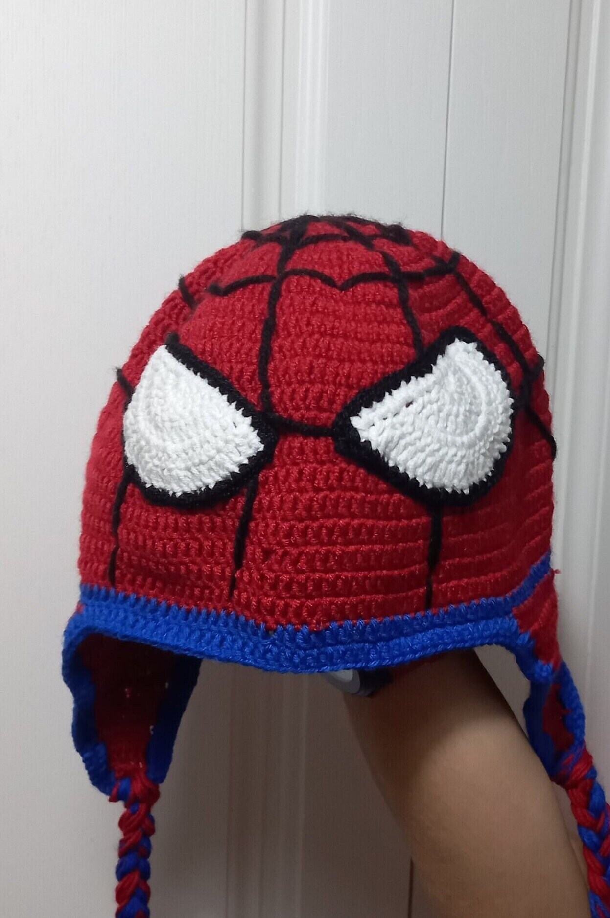 Crochet Spiderman Hat,mayday Parker,crochet Beanie,spider Web Hat ...