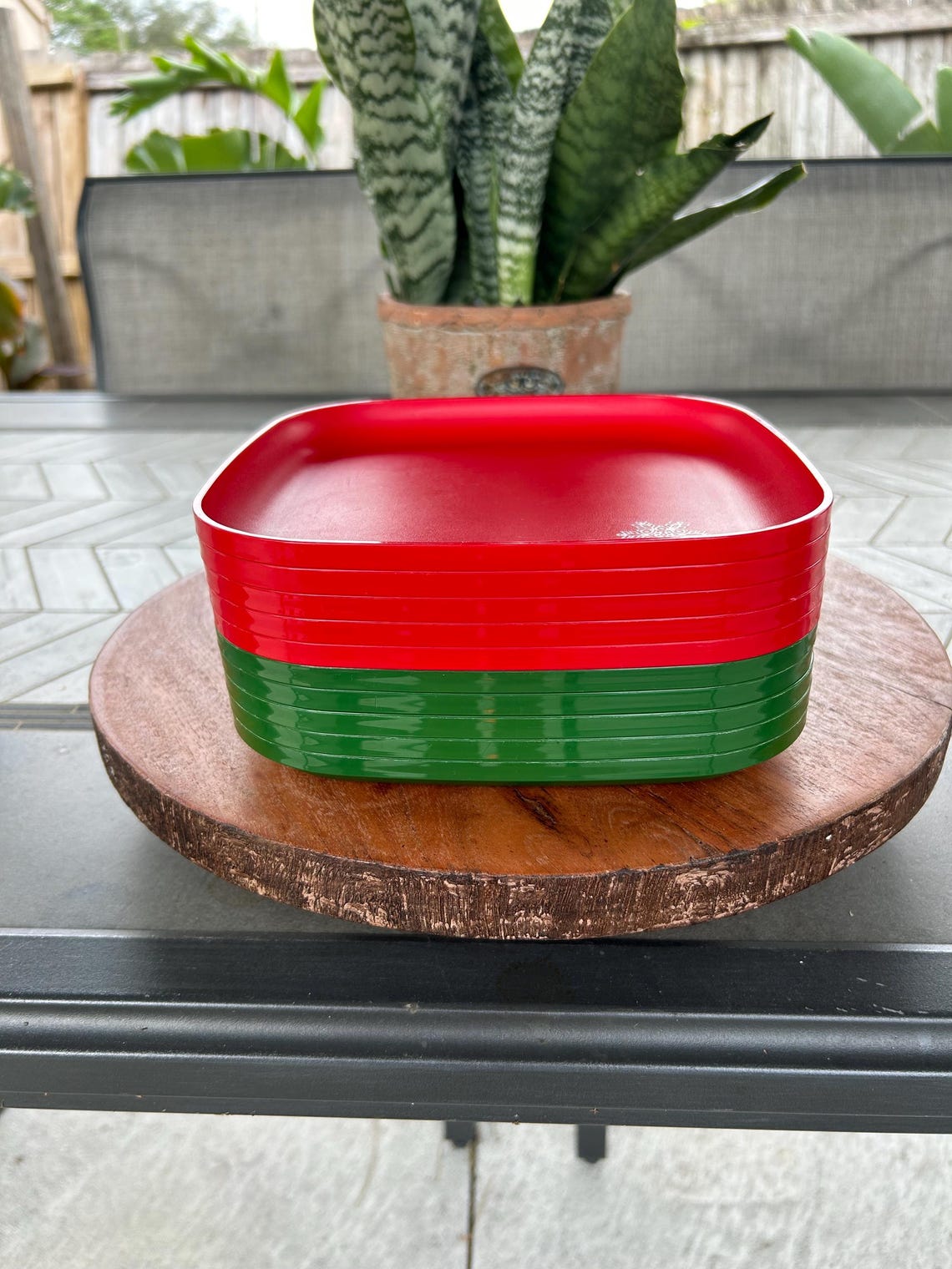 Vintage Tupperware Holiday Plate Set - Etsy