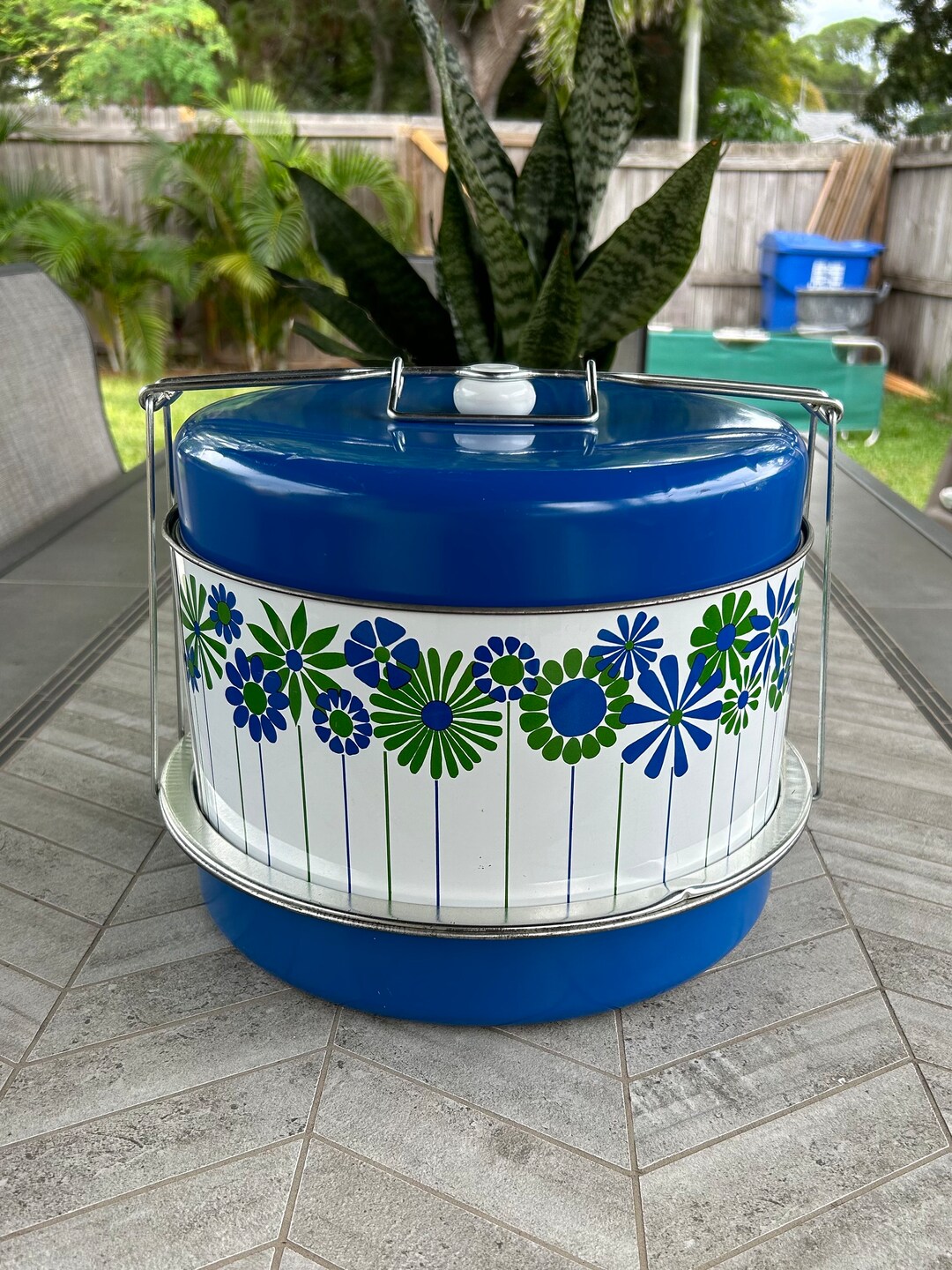 Vintage Triple Decker Metal Food Carrier - Etsy